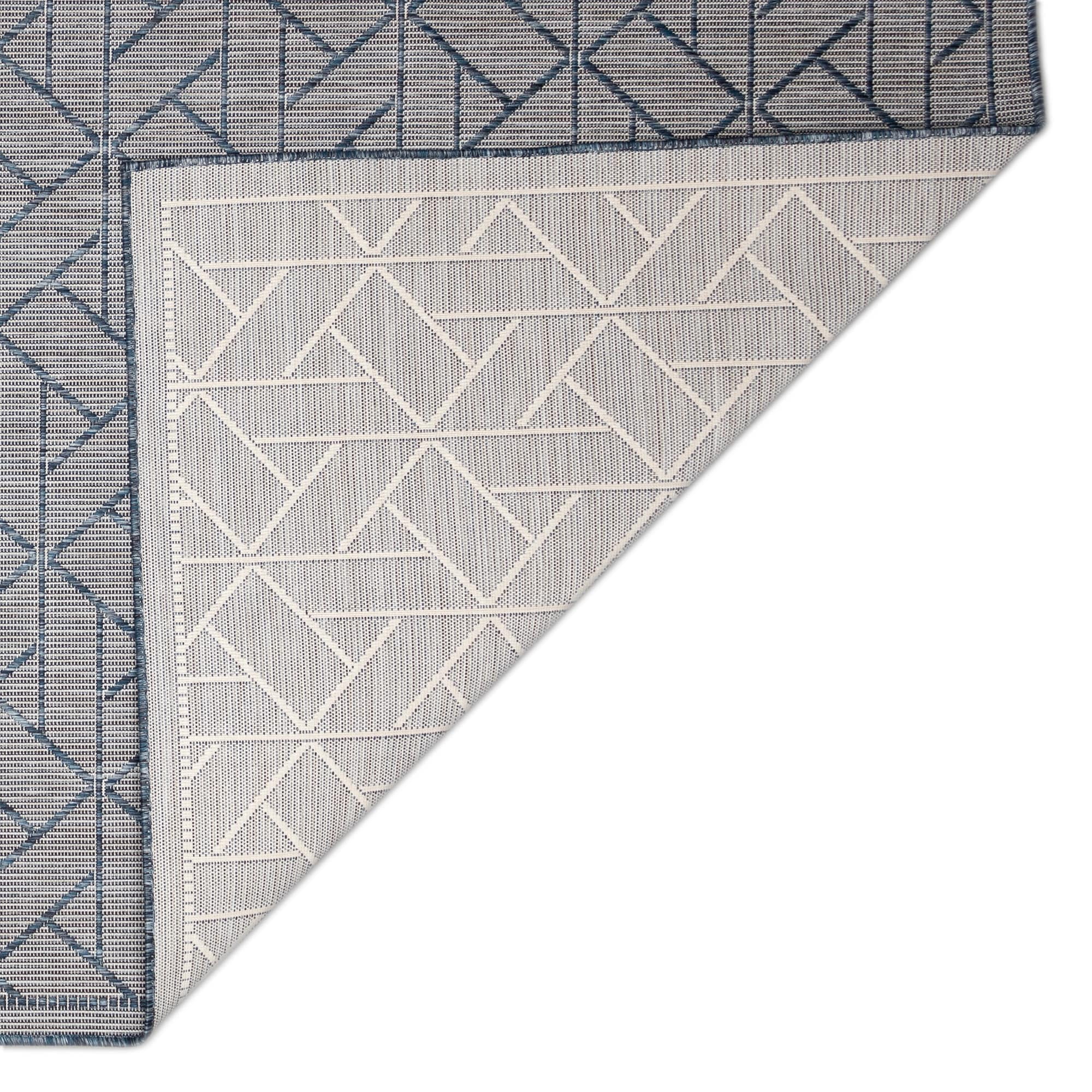 Liora Manne Carmel Pyramid Indoor Outdoor Rug Navy Power Loomed 5x8 ...