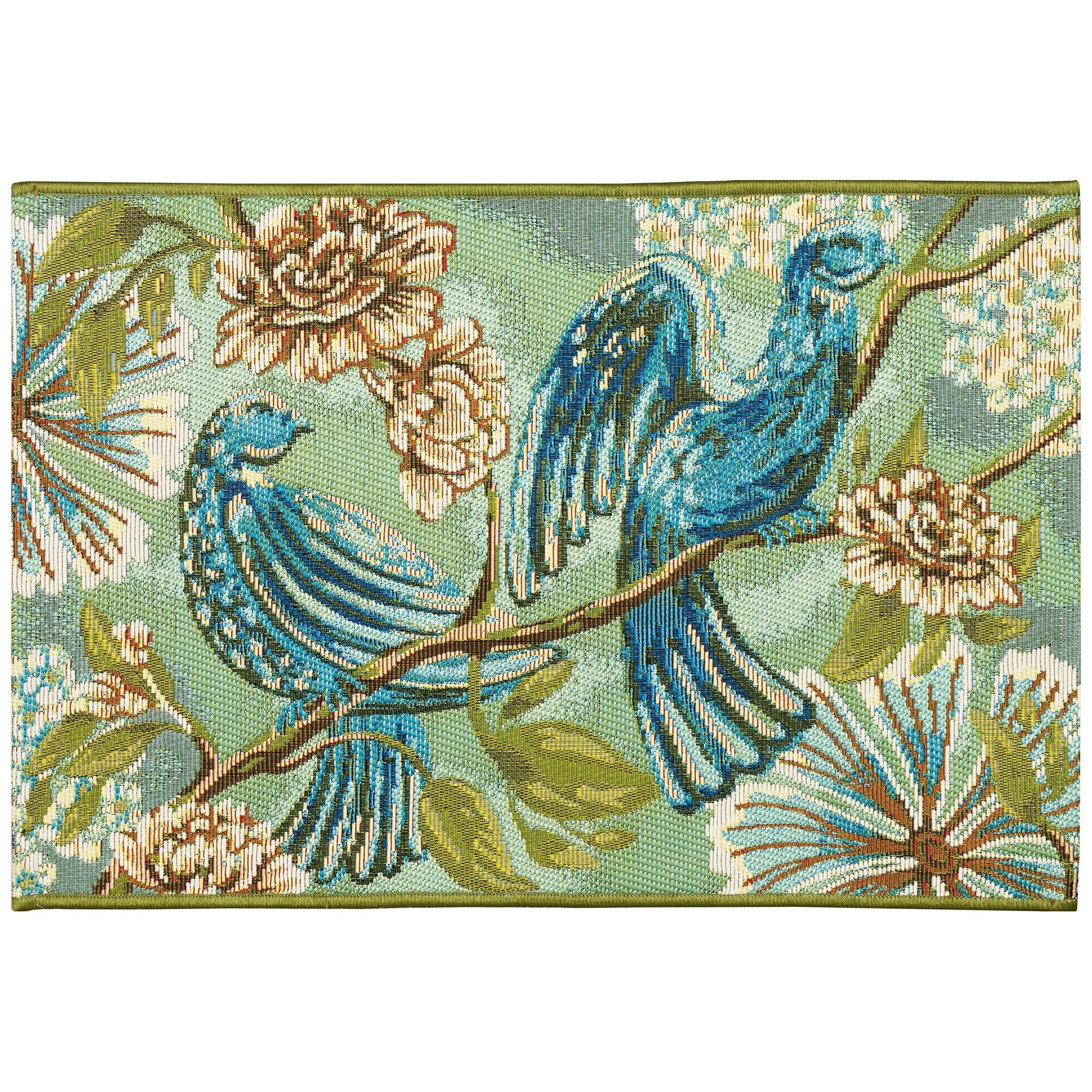 Liora Manne Esencia Flora Fauna Indoor/Outdoor Mat 1'7" x 2'5" - Sage ...