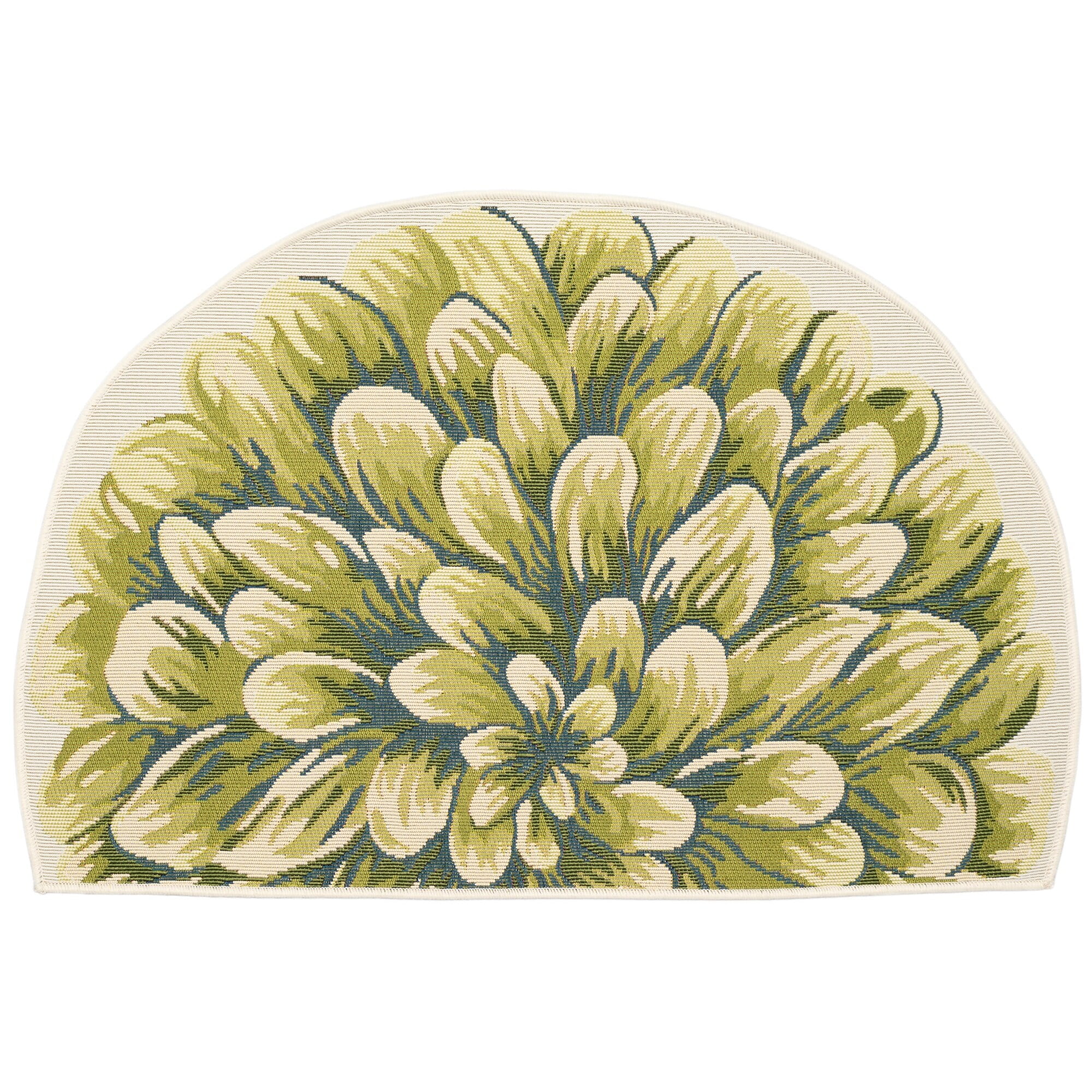 Liora Manne Esencia Mum Indoor/Outdoor Mat Green 3'3"x3'3" 3'3" x 2'1 ...