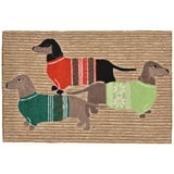 Liora Manne Frontporch Holiday Hounds Area Rug Indoor Outdoor Neutral ...