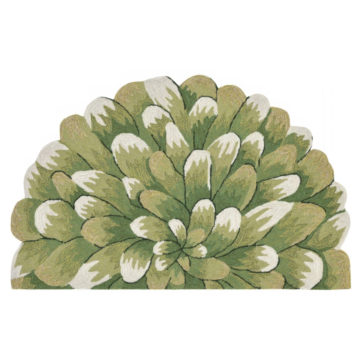 Liora Manne Frontporch Mum Indoor Outdoor Rug Green 80% Polyester ...