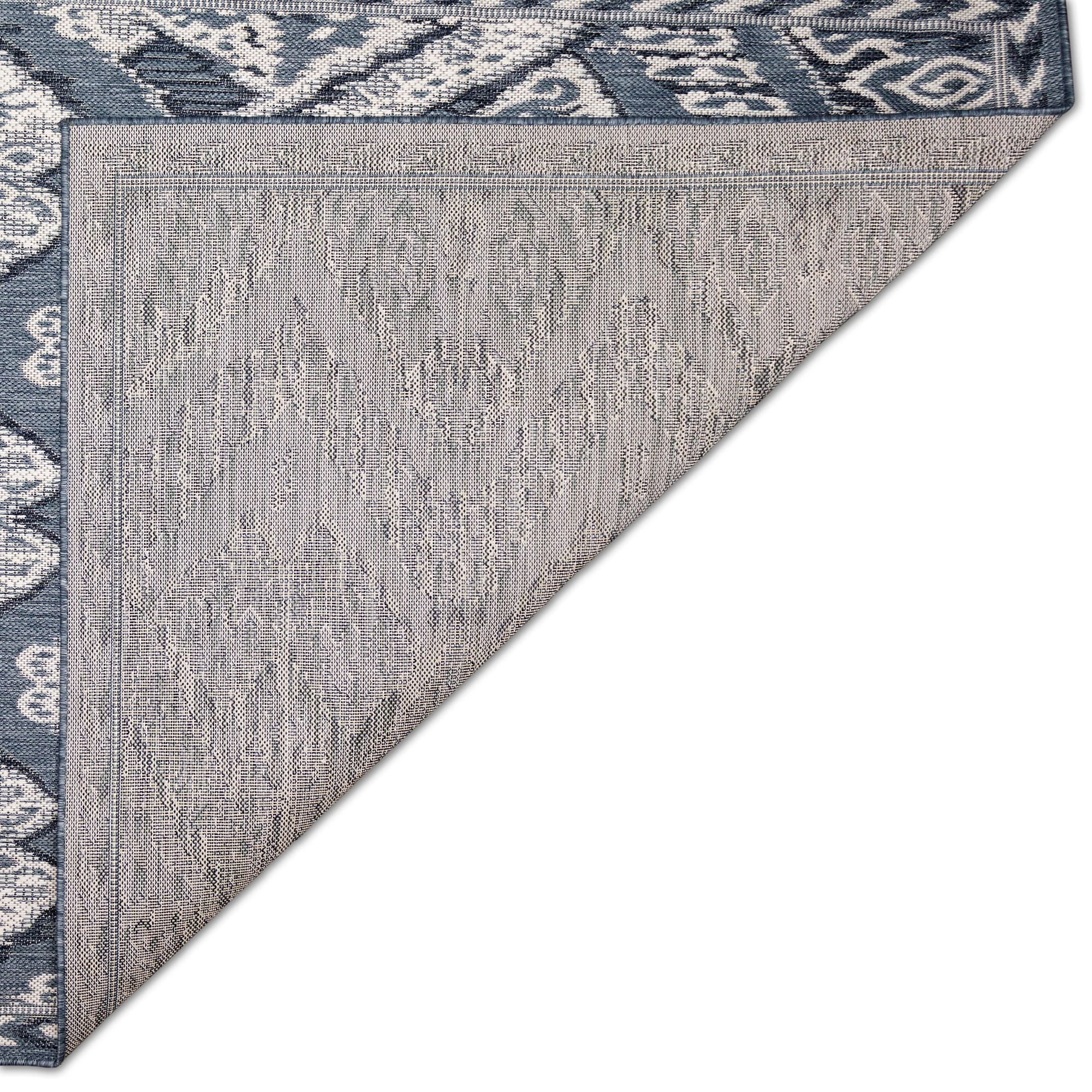 Liora Manne Malibu Ikat Area Rug Navy 100% Polypropylene Indoor Outdoor ...