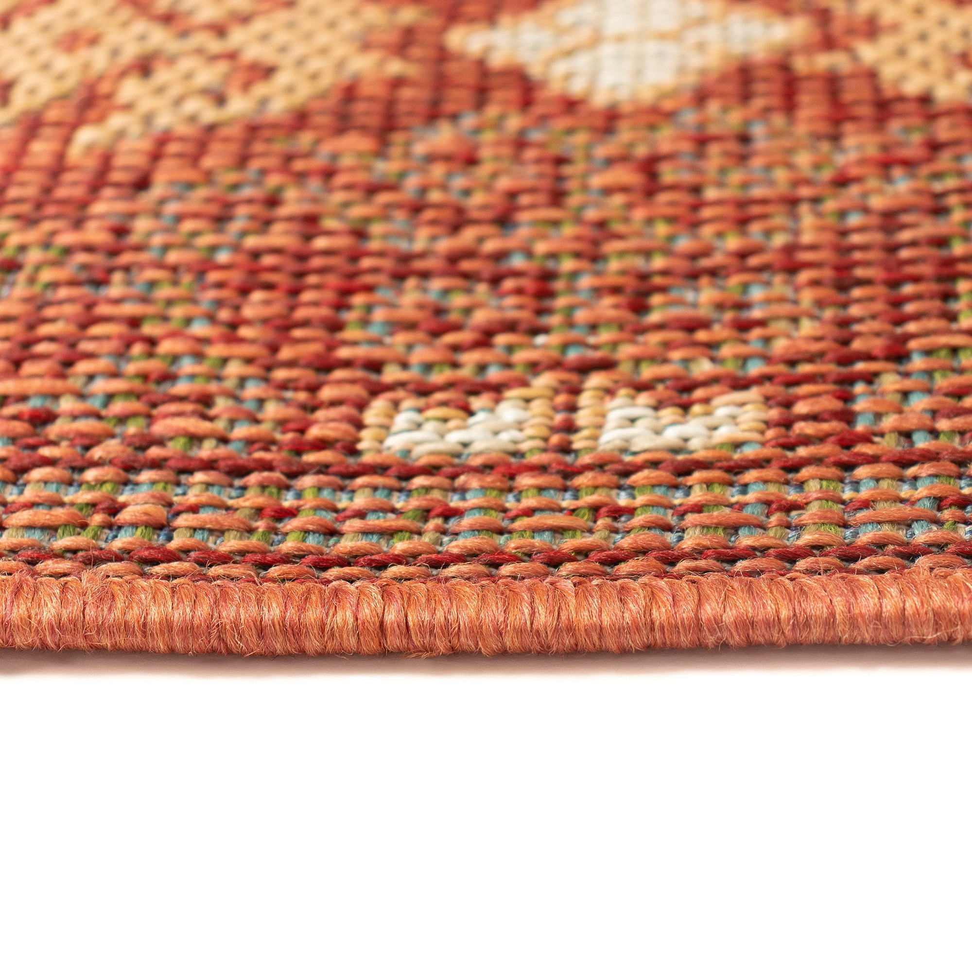 Liora Manne Patio Area Rug Red 100% Polypropylene Indoor Outdoor 5x8 ...