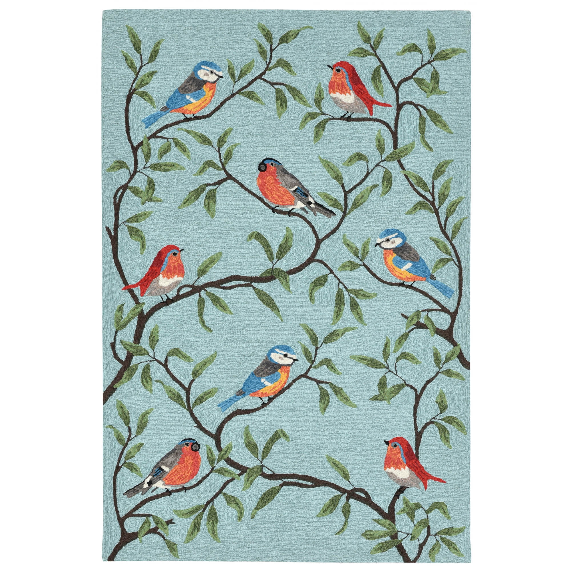 Liora Manne Ravella Indoor Outdoor Rug, Birds on Branches, 3' 6" x 5' 6 ...