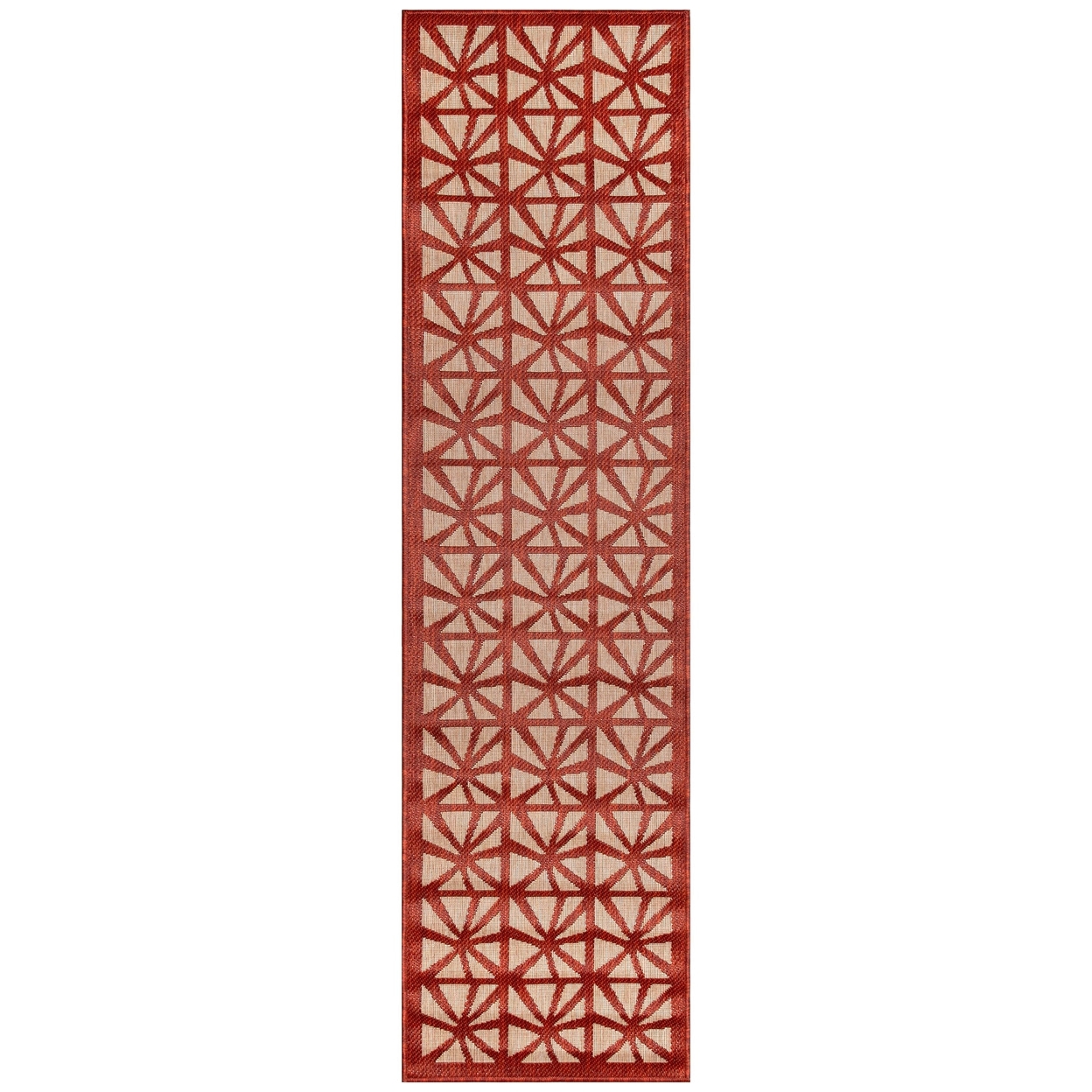 Liora Manne Tonga Tile Rug 5x7 Chili Red Indoor Outdoor Weather ...