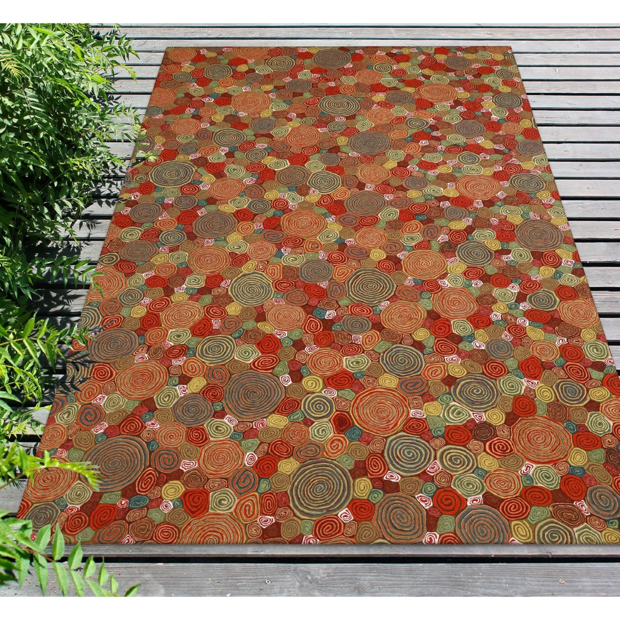Rug Department Liora Manne Visions III Giant Swirls Indoor Outdoor Area ...