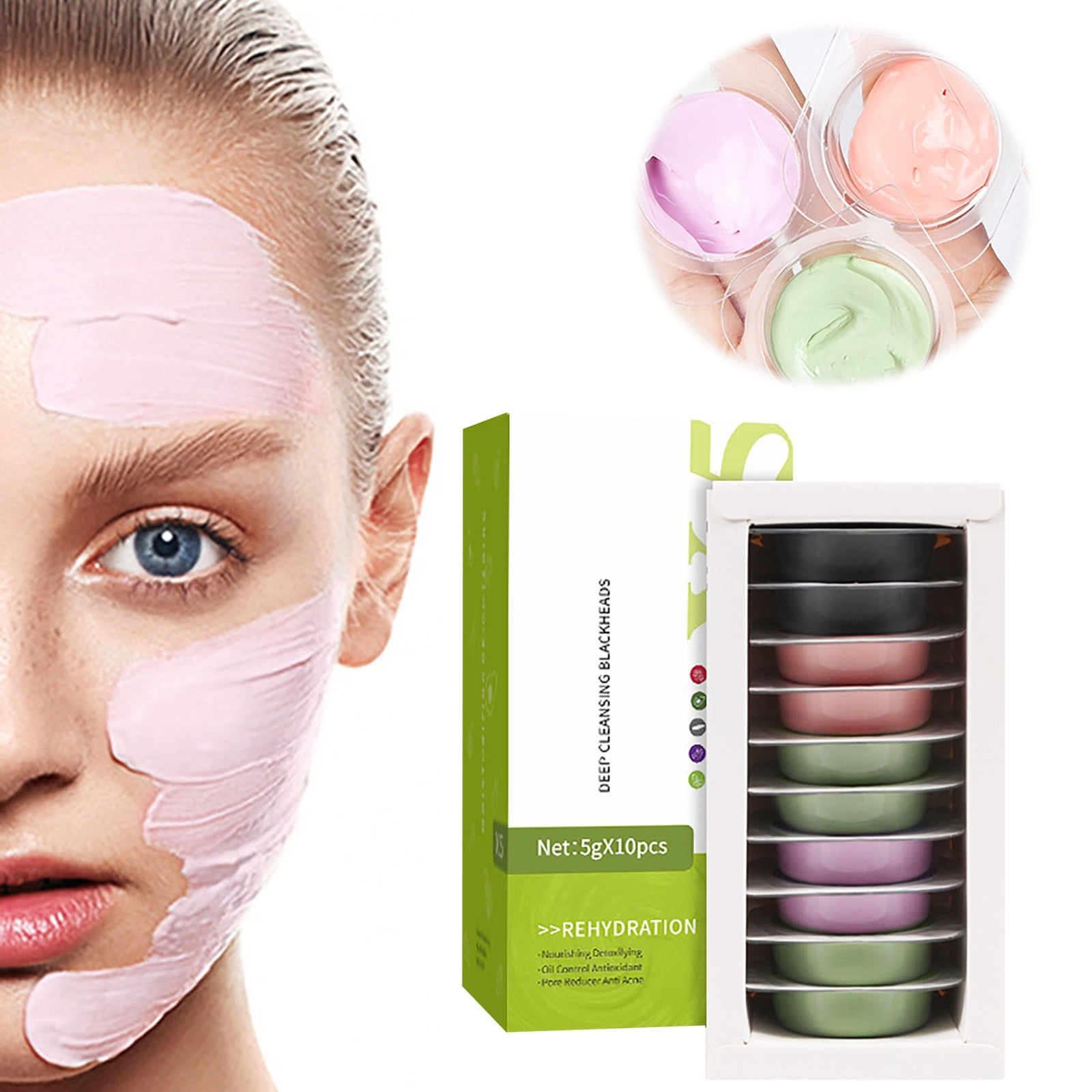Lip Balm 10 Pod Clay Set Rose Green Tea Eggplant Dead Sea Mud Mud Deep ...