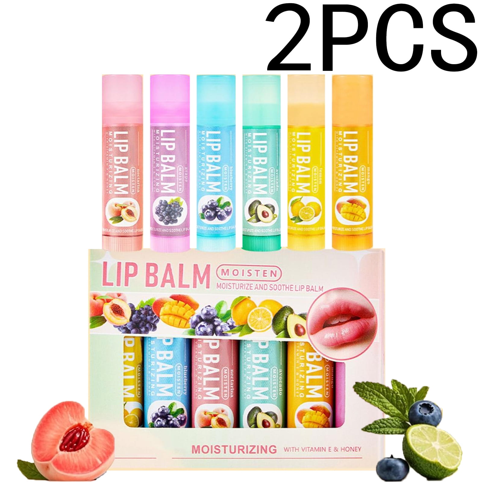 Lip Balm 6 Pack,Mini Lip Balm Set,Chapsticks,Lip Balm,Lip Balm Set ...