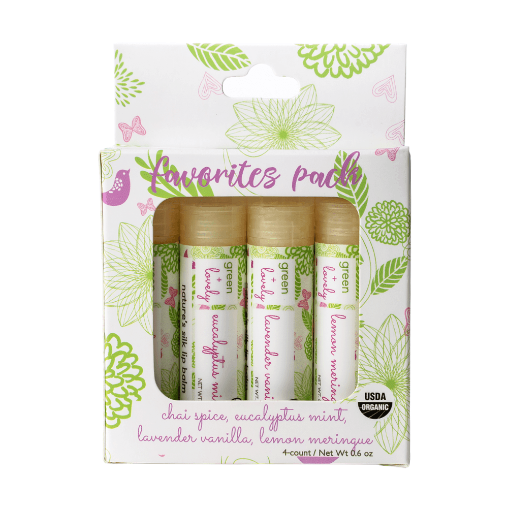 Lip Balm Favorites 4-pack, Organic Lips Gift Set - Walmart.com