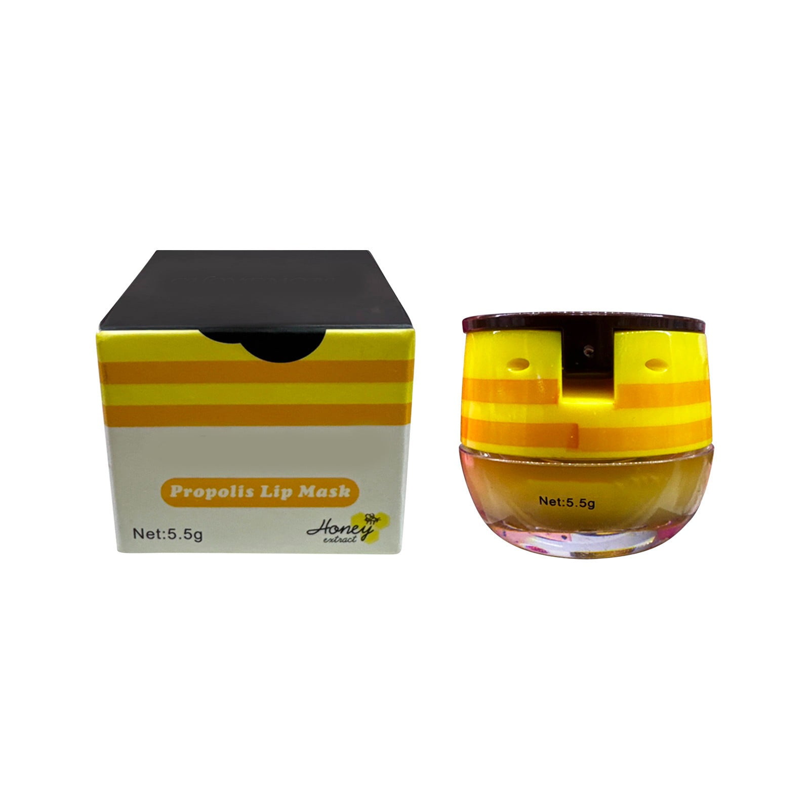 Lip Balm Honey Pot,Honey & Strawberry Moisturizing Lip Mask Reduces Lip ...