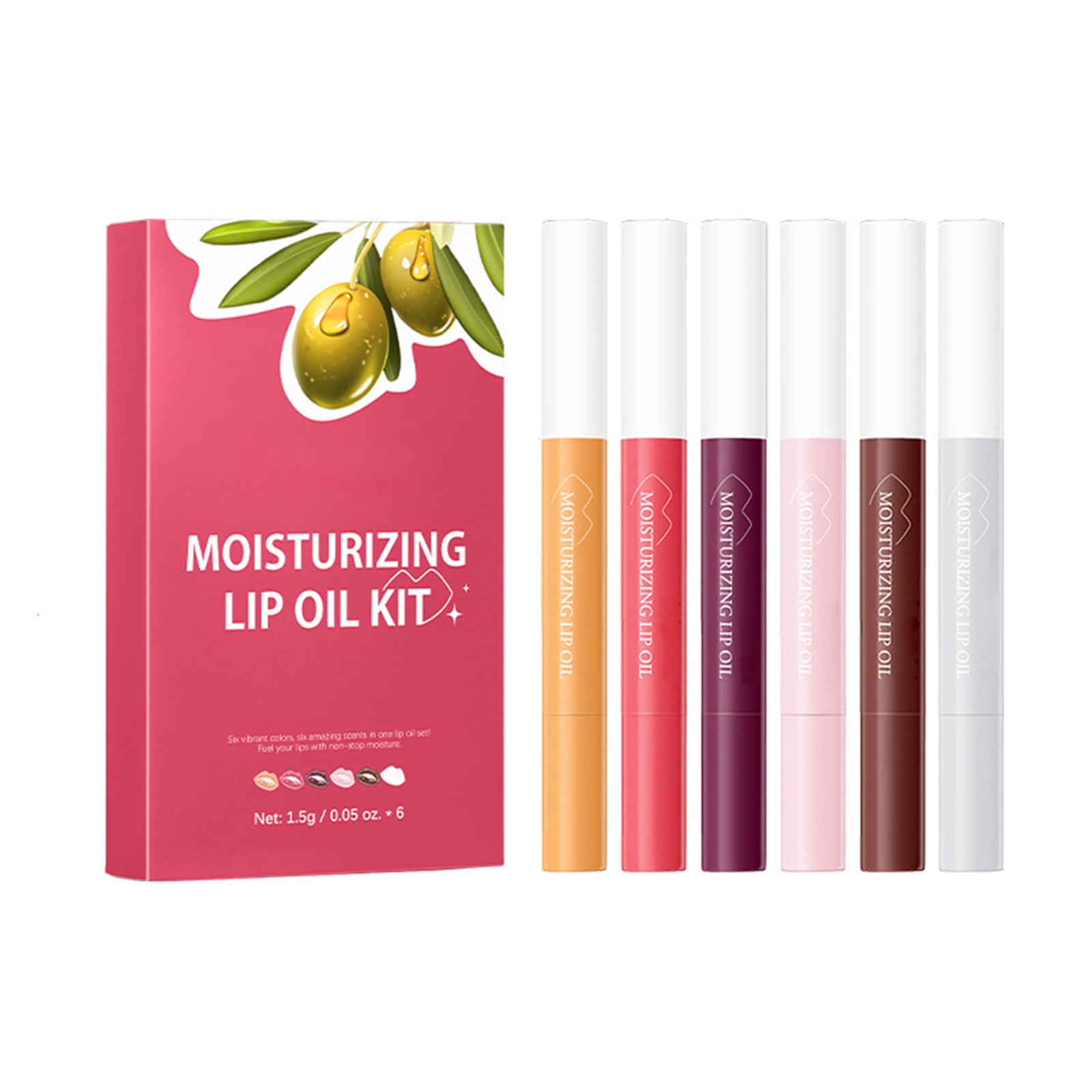 Lip Balm Serum 6-Piece Set Light Lip Lines Moisturizing Honey Rose Lip ...