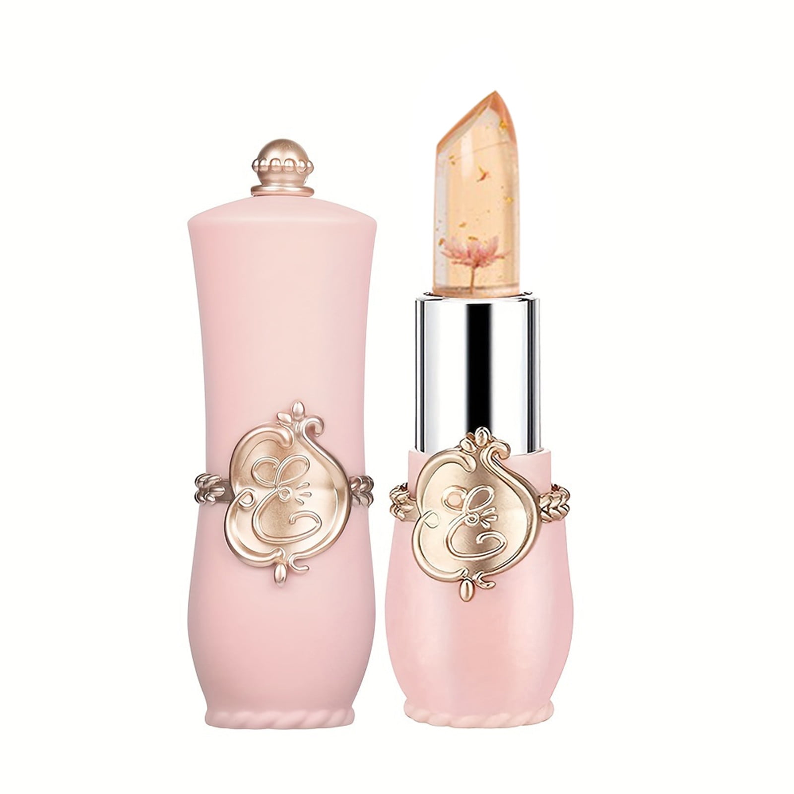 Lip Balm lip gloss Beauty Bright Flower Crystal Jelly Lipstick ...