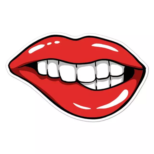 Lip Bite Sticker Indoor Outdoor Phone Decal Water Bottle Stickers Car ...