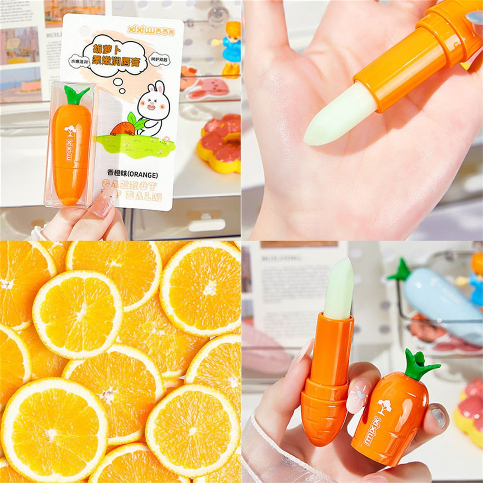 Lip Care Naturium Lip Balm Hydrating Lip Moisturizer Carrot Soft Lip Balm Fruit Flavor ...