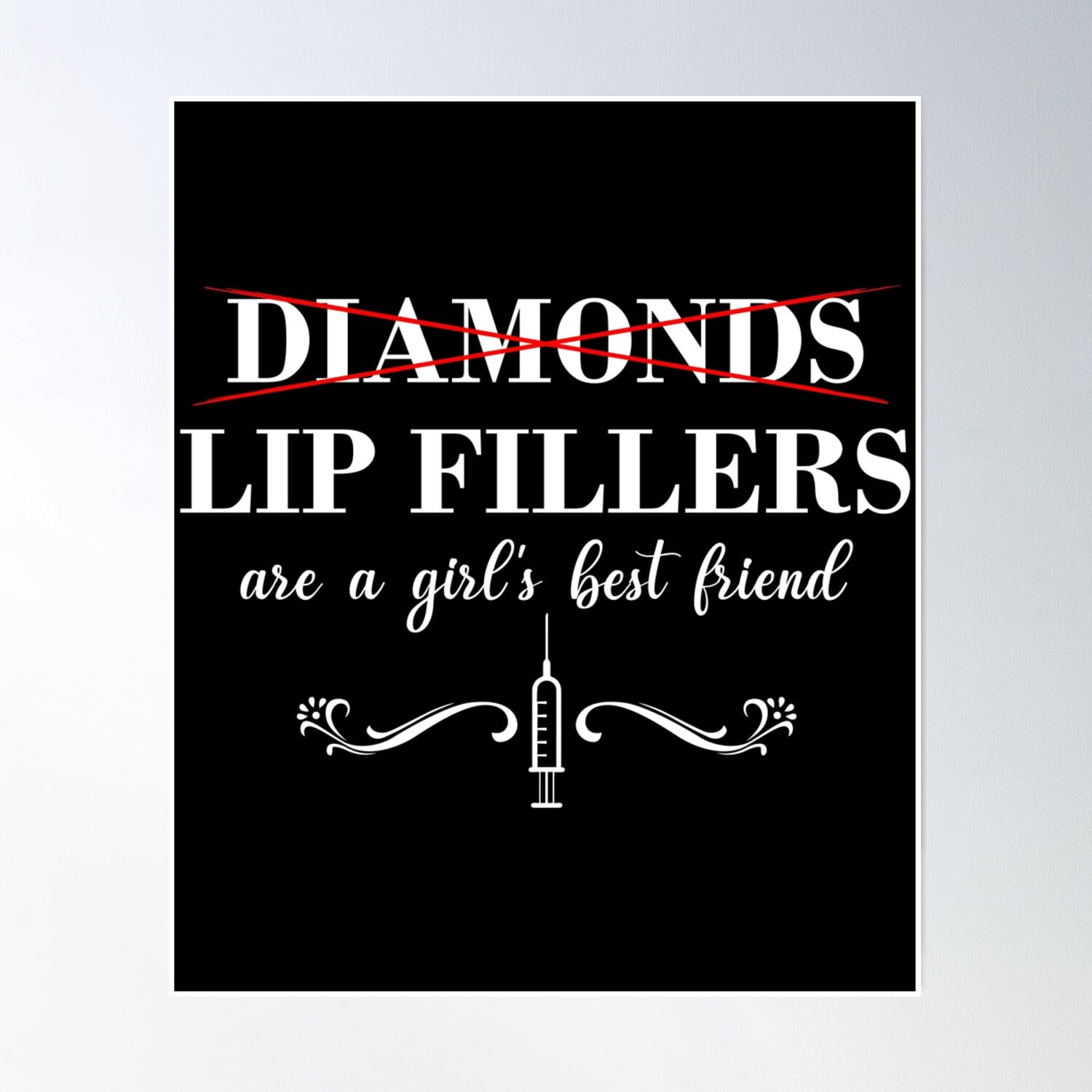 Lip Fillers Syringe Aesthetic Nurse Injector Design Poster Wall Art ...