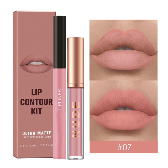 Lip Glaze 2.5ml Lipliner Combination Not Easy To Cup Lip Color Set ...
