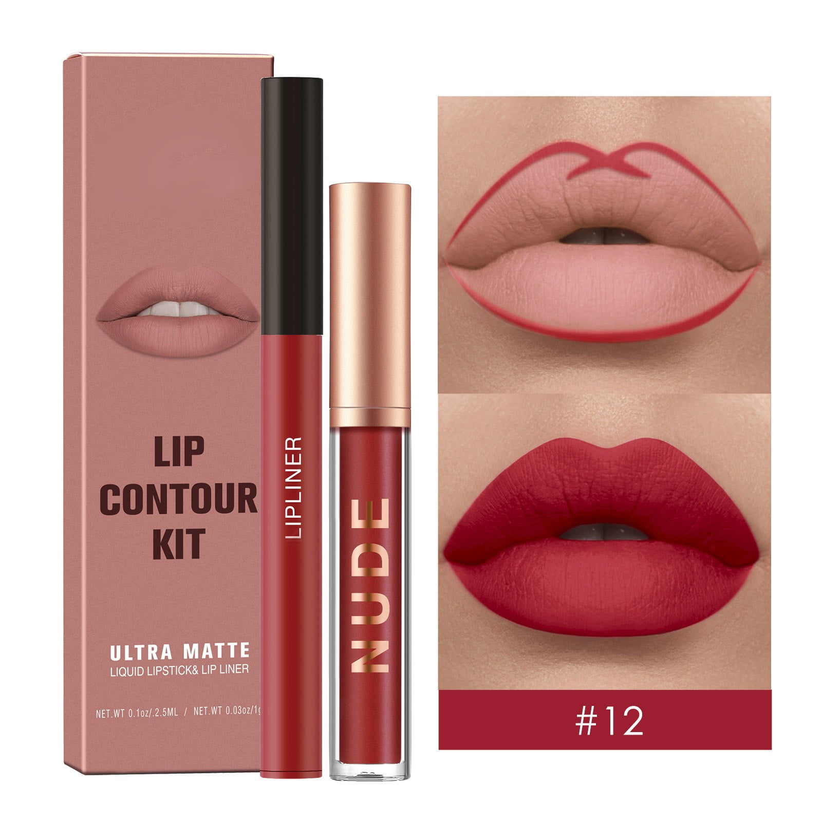 Lip Glaze 2 5ml Lipliner Combination Not Easy To Cup Lip Color Set