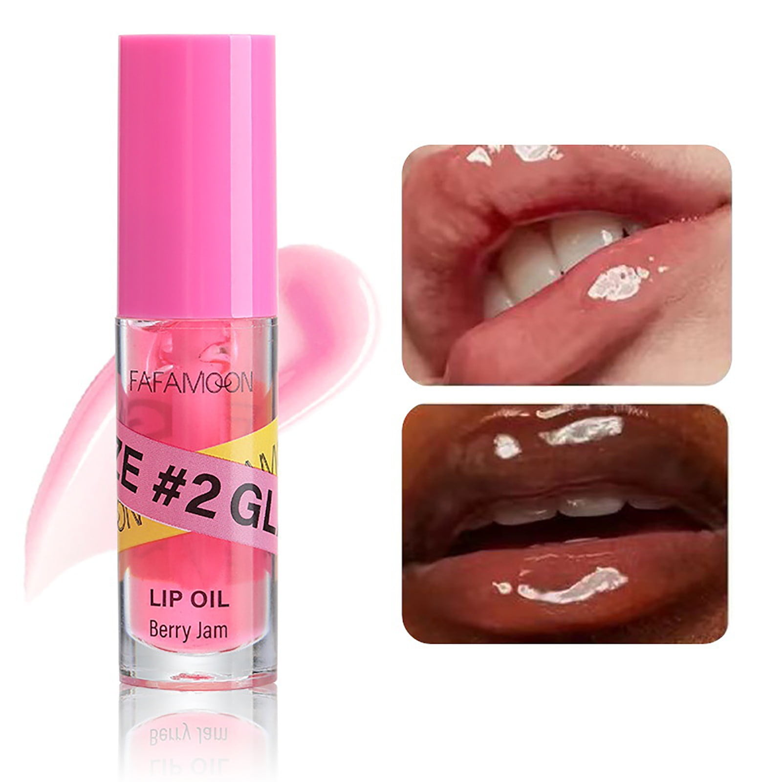 Lip Glaze Moisturizing Water Light Lip Gloss（4ml） Lip Stains Floral Lip ...