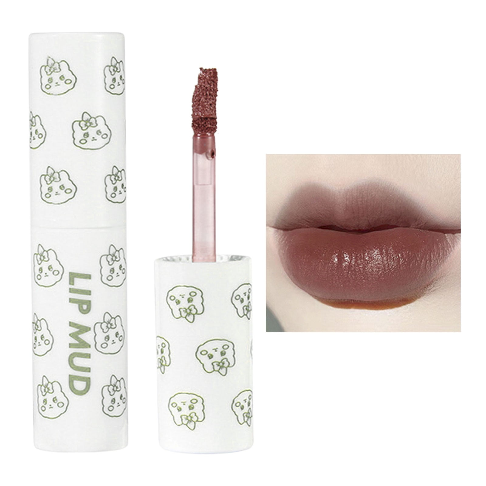 Lip Glaze Small Milk Mud Soft Fog Lip Mud Lipstick 24 Hours Lipstick ...