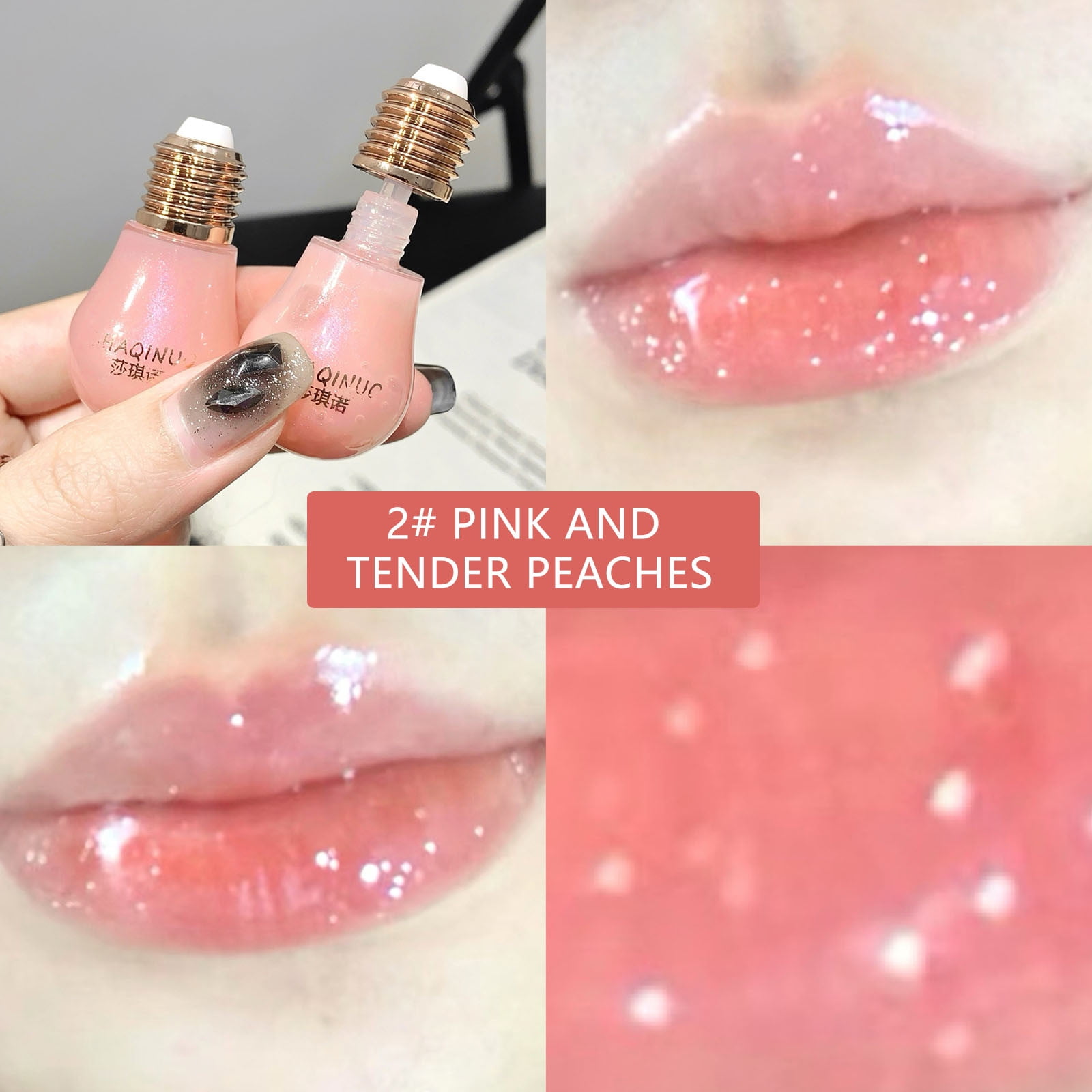 Lip Gloss Candy Flavored Lip Oil Moisturizing Lip Tint Liquid, Glitter ...