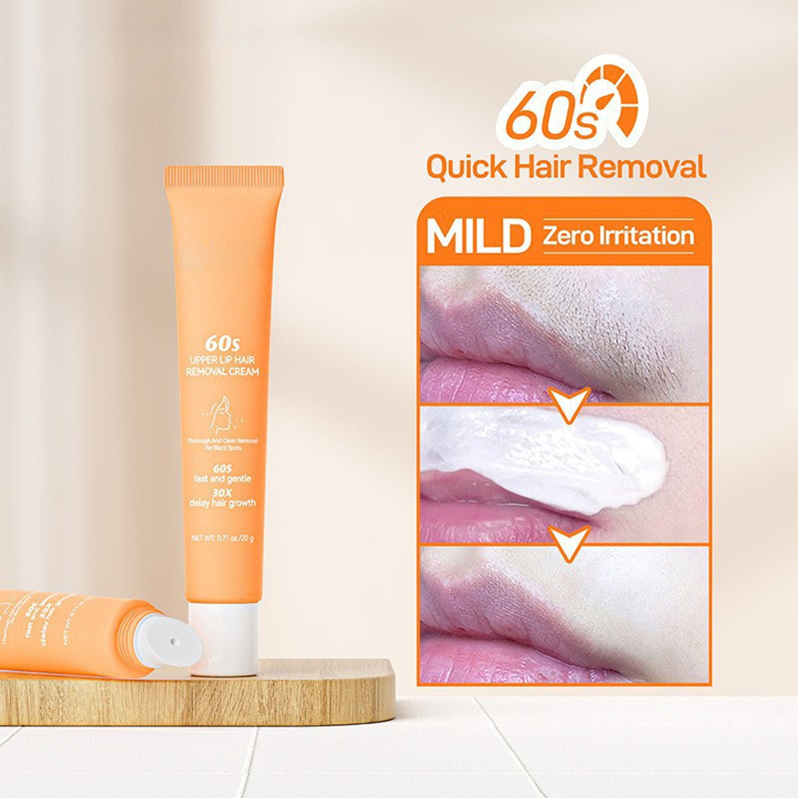 Lip Hair-removal Cream, Facial Hair Removal Cream, Gentle Facial ...