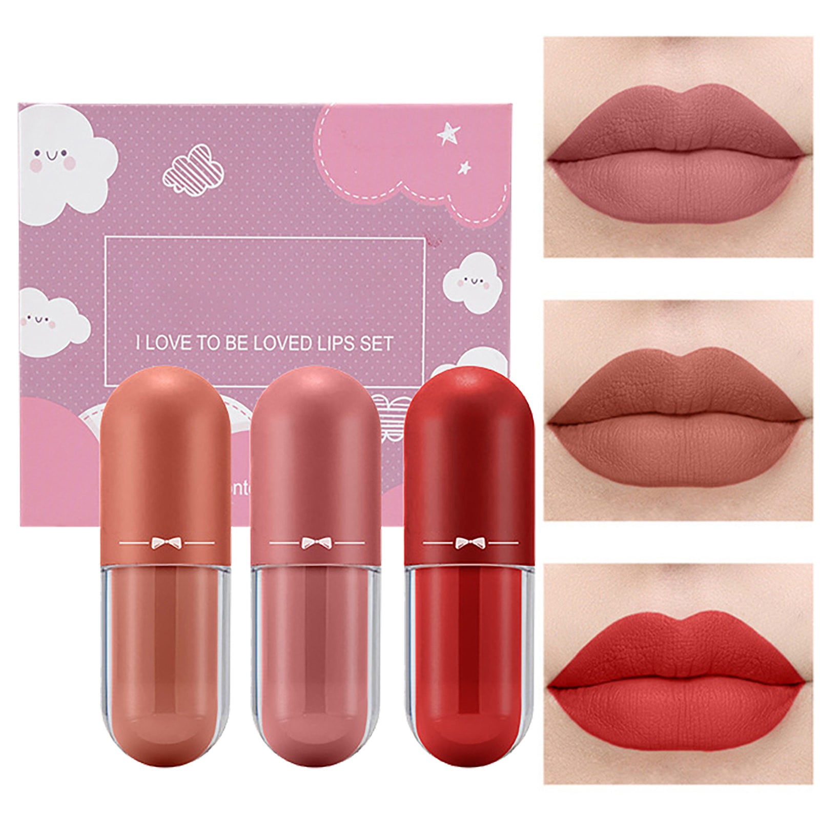 Lip Lacquer Non Sticky Lightweight Formula Lip Color Set Velvet Non ...