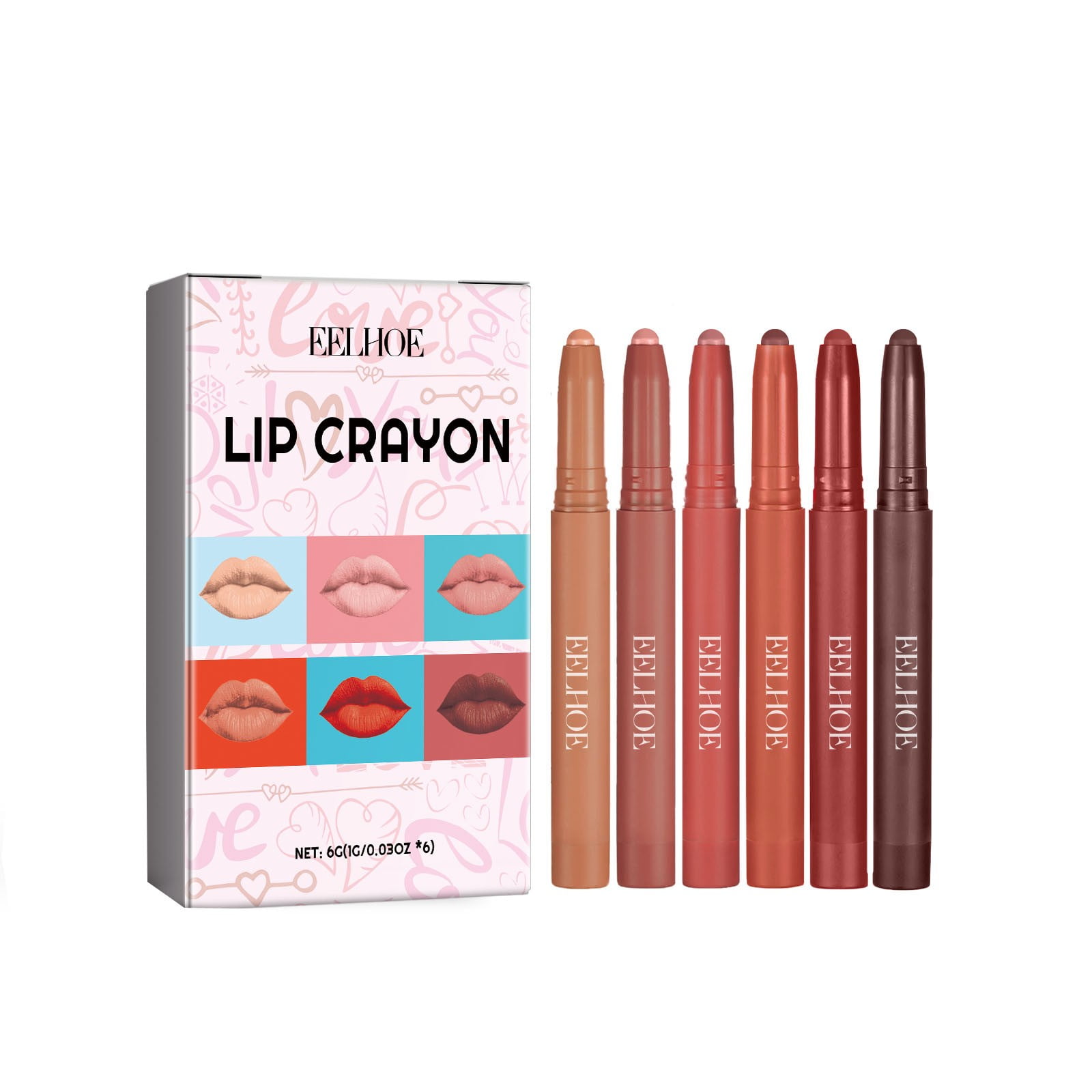 Lip Liner ,6 Matching Smooth Lip Liners,Waterproof,Full Coverage,Gift ...