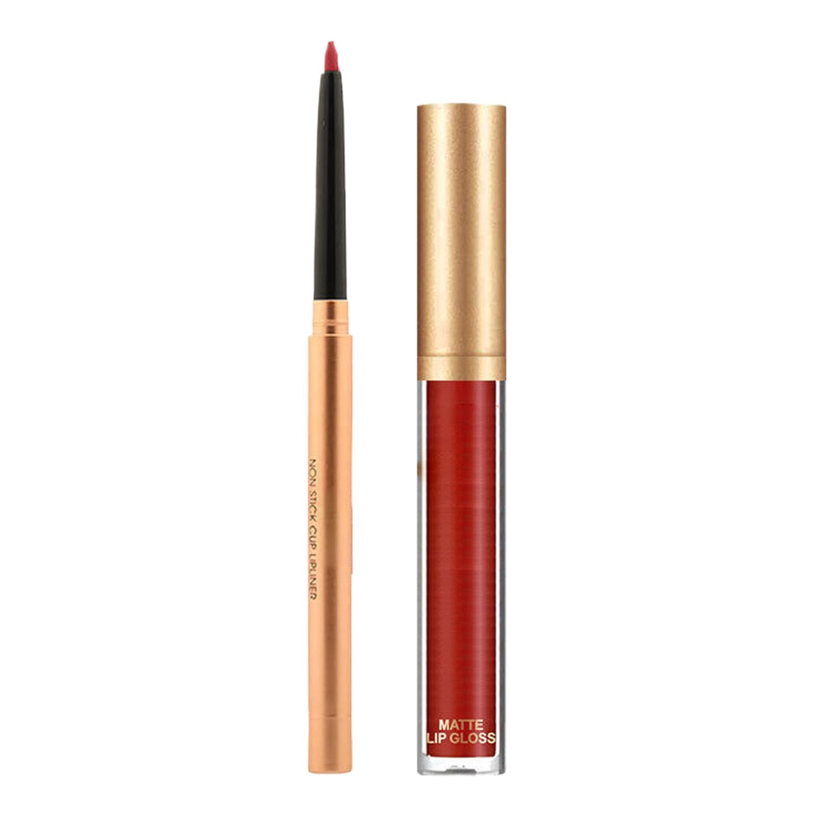Lip Liner And Liquid Lipstick Set 6 Colors Crayon Longwear Lip Pencil ...