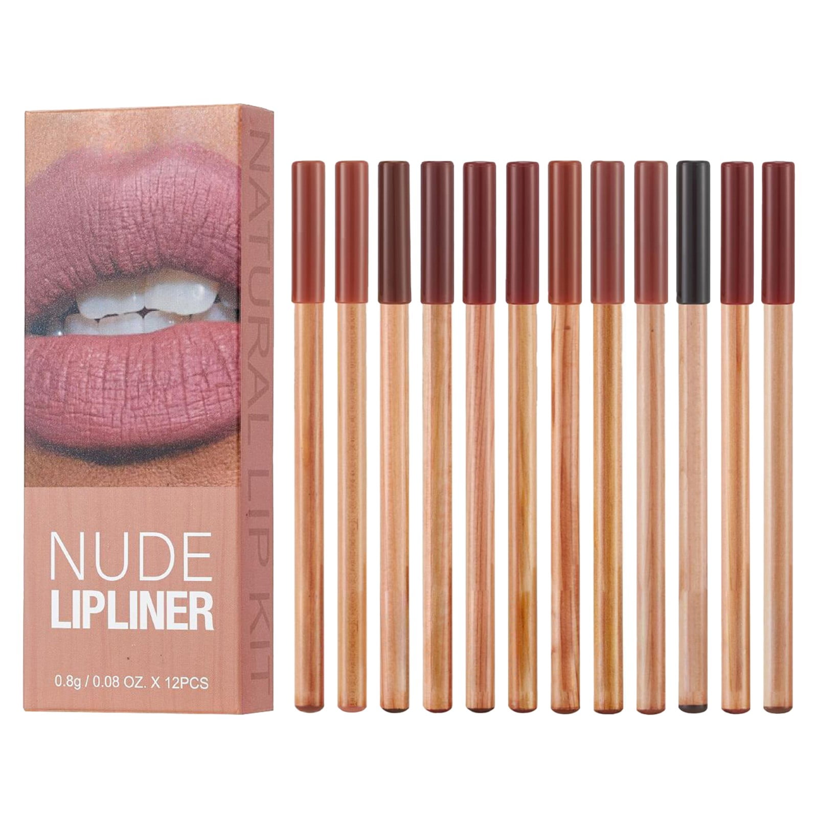 Lip Liners Lip Liner Set 12 Natural Brown Lip Liner Smooth High Pigment ...