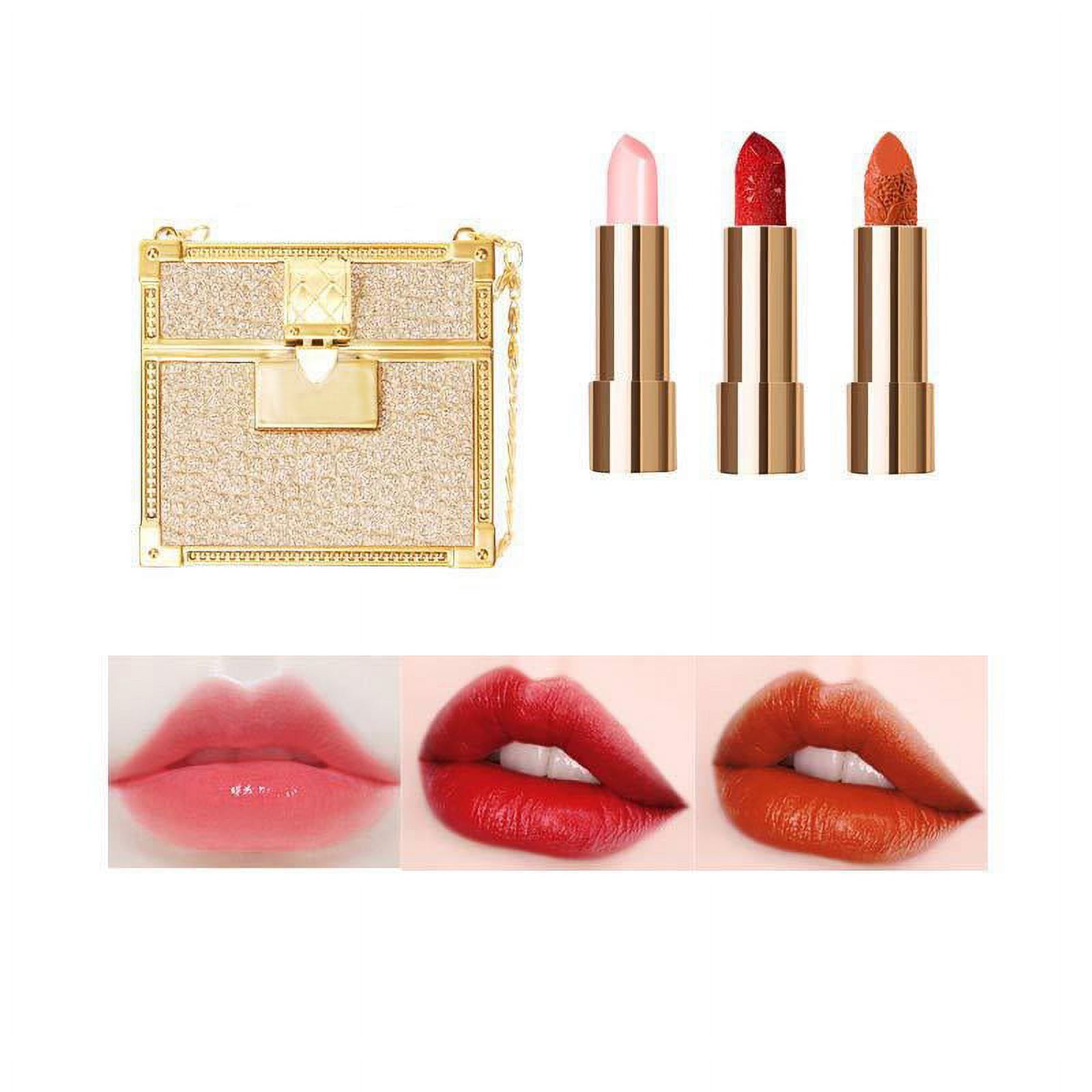 Lip Makeup Set Matte for Women Waterproof Lip Stick Satin Lipstick Long ...
