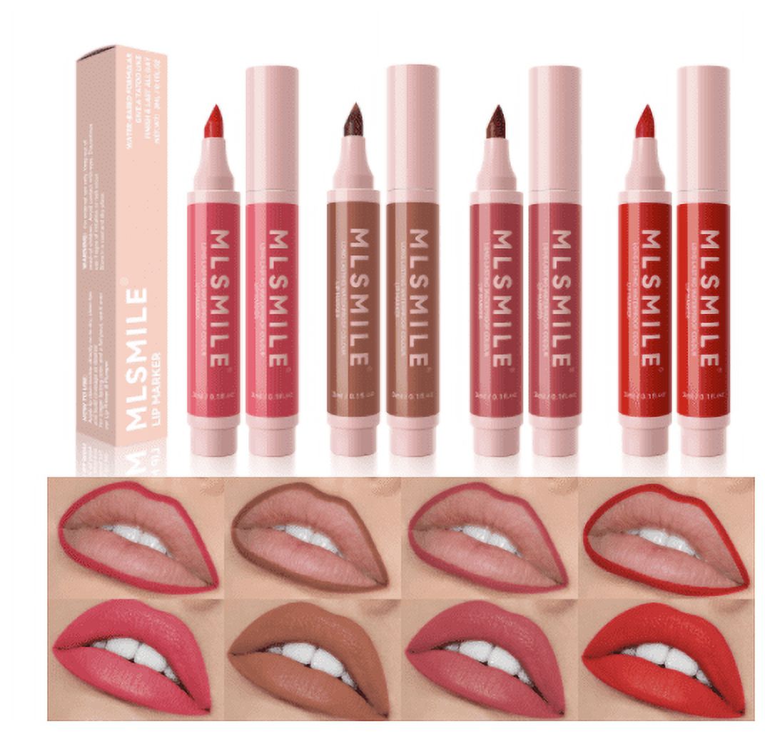 Lip Marker, Velvet Matte Lip Stain, Hydrating and Waterproof Formula, 2 ...
