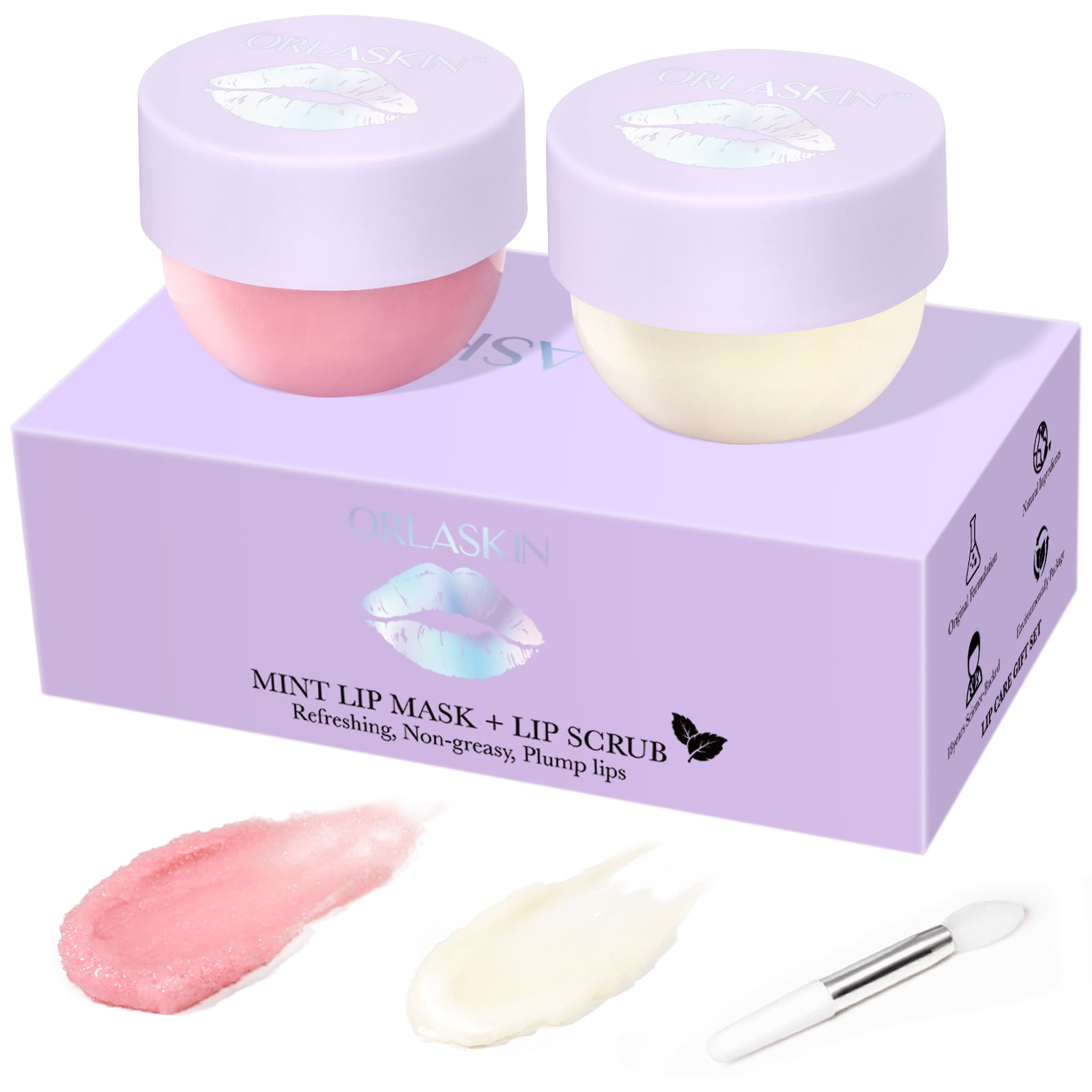 Lip Mask & Lip Scrubber Exfoliator Lip Sleeping Mask Overnight for Dark ...