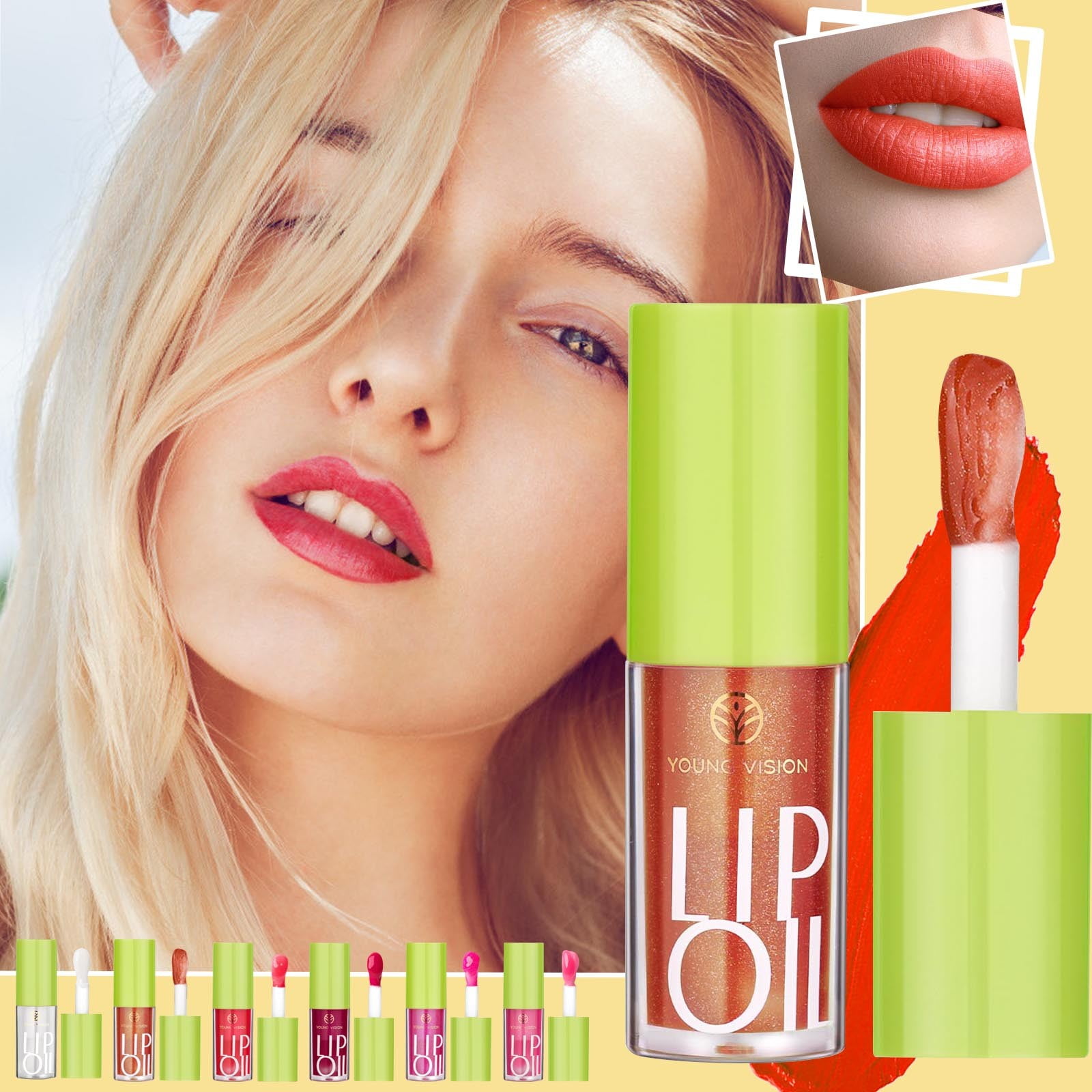Lip Oil 6 Colors Lip Oil Transparent Lip Gloss Hydrating Lip Glaze Lip ...