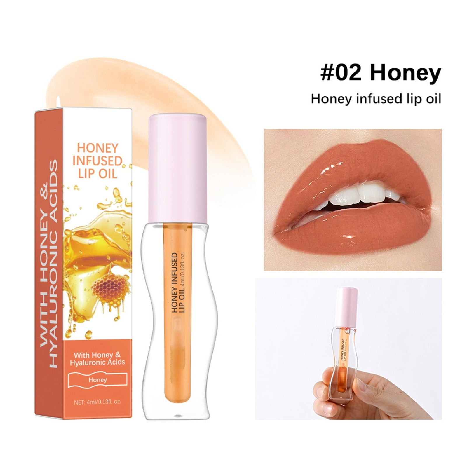 Lip Oil Cute Pouty Lips Brighten Fine Moisturizing Fruity Lip Glaze 4ml ...