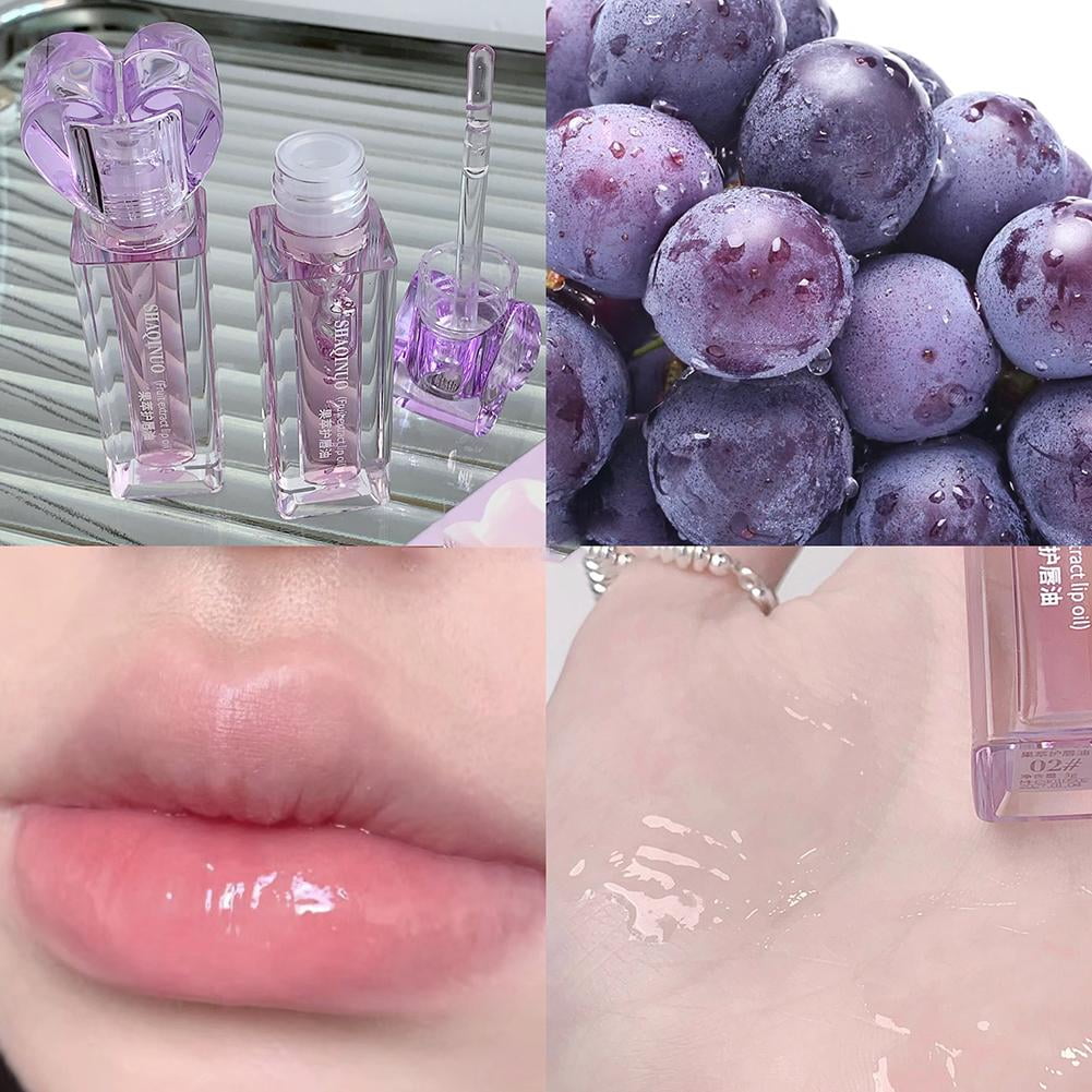 Lip Oil Hydrating Lip Balm Moisturizing Jelly Lip Gloss Fade Lip Lines ...