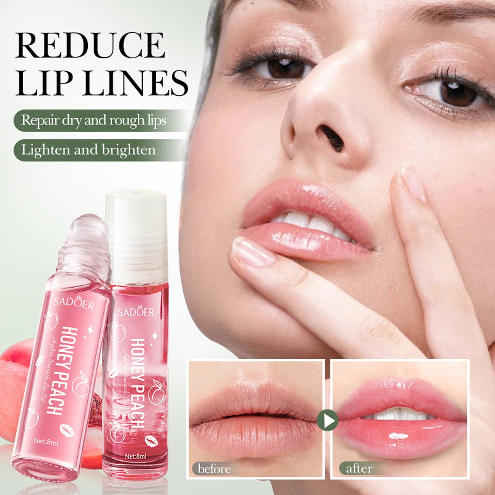 Lip Oil Moisturizing Nourishing Glossy Texture Lightweight Lip soothing Oil Soothes And Fades ...