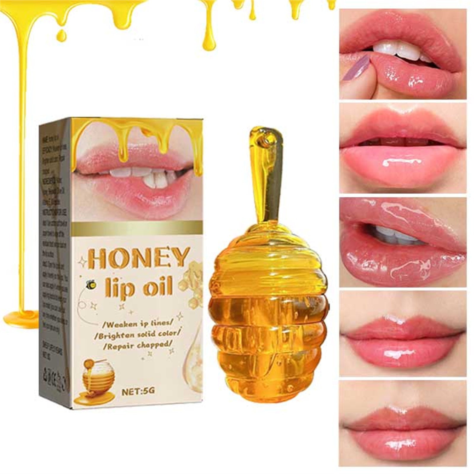 Lip Oil - Moisturizing & Repairing for Dry, Cracked Lips, Reduces Lip ...
