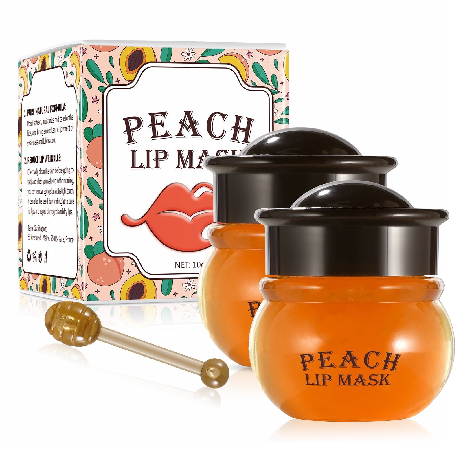 Lip Peach Sleeping Mask, Moisturizing Lip Mask, Overnight Lip Mask for ...