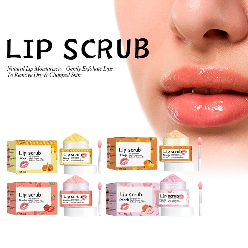 Lip Scrub Natural ,Lip Gently Exfoliate Lips Soften Keratin - Walmart.com