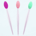 Lip Scrub Tool Silicone Lip Brush Exfoliating Double Sided Lip Scrubber