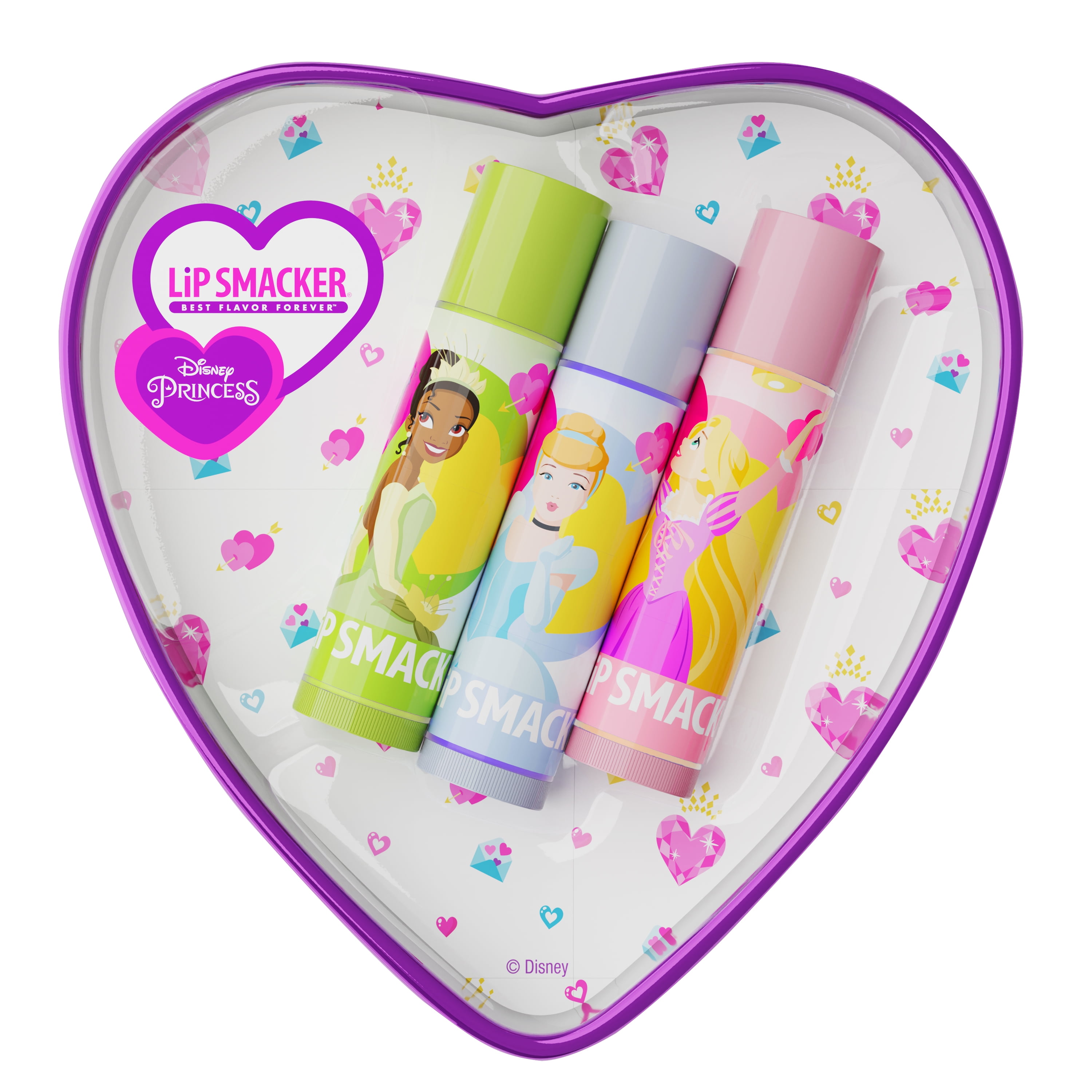 Lip Smacker 3pc Heart Lip Balm Tin - Disney Princess - Walmart.com