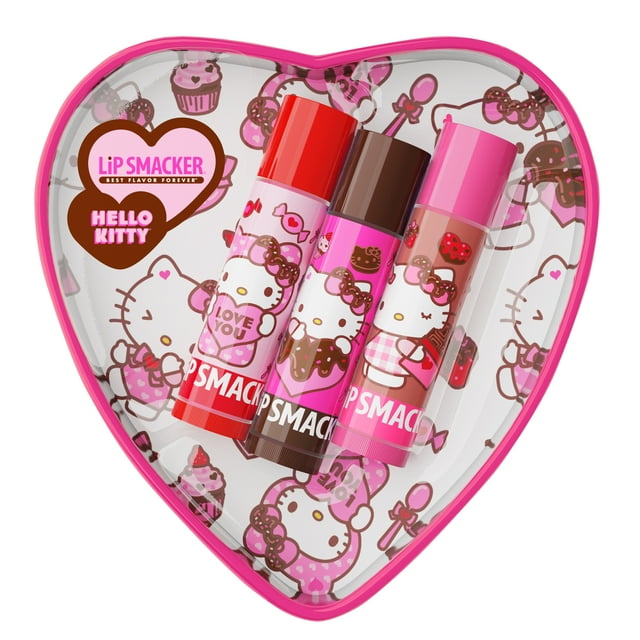 Lip Smacker 3pc Heart Lip Balm Tin - Hello Kitty - Walmart.com