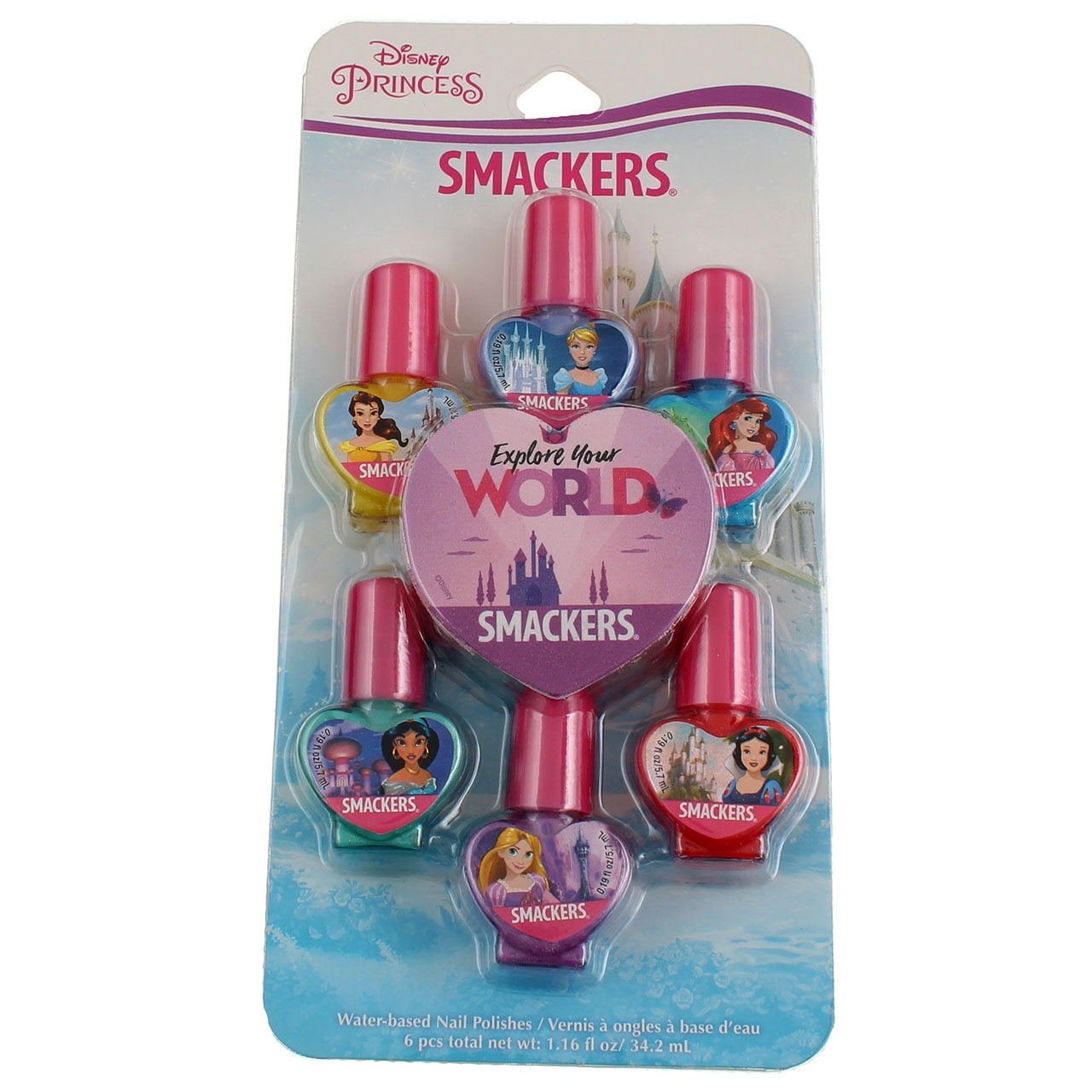 Lip Smacker Disney Princess Nail Polish, 6 Ct, Explore Your World, 0.19 ...