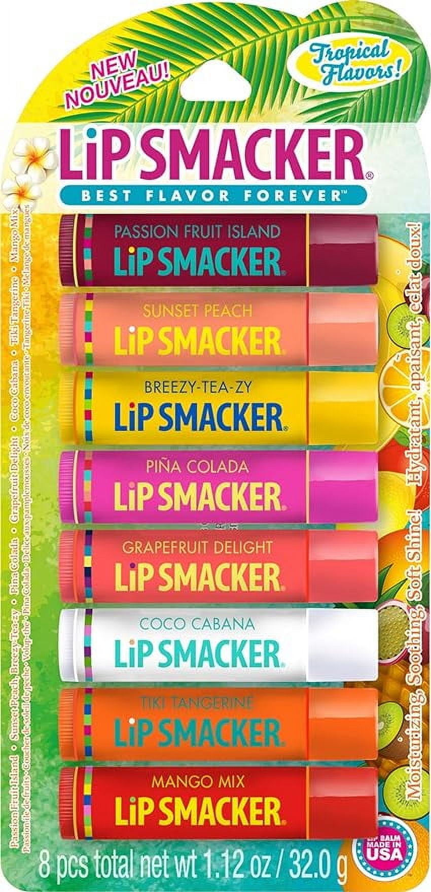 Lip Smacker Flavored Lip Balm Tropic Fever Pack of 8, Passion Fruit ...