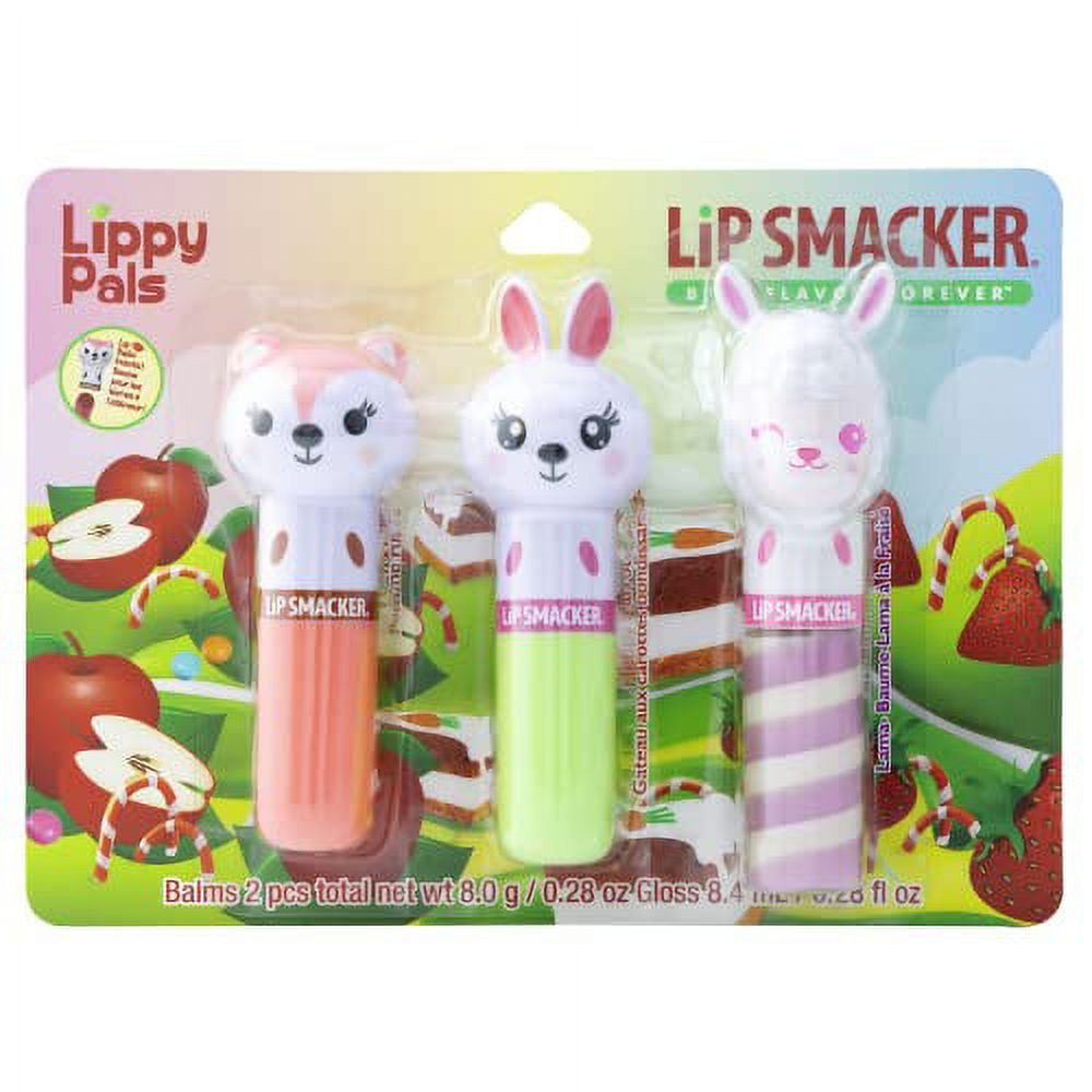 Lip Smacker Lippy Pals Flavored LIp Balm Set Of 3, Unicorn, Panda ...