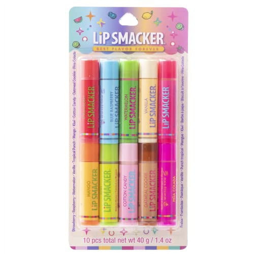 Lip Smacker Original & Best 10 Piece Lip Balm Party Pack Oatmeal Cookie ...