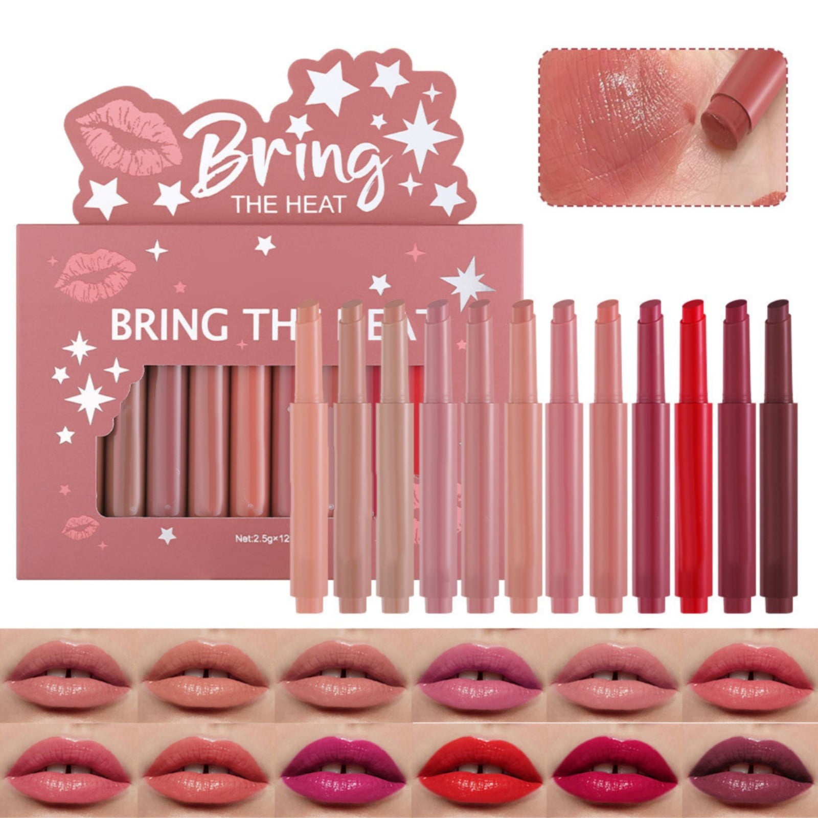 Lip Stains Makeup Lip Stick Lip Color Jelly Lip Lipstick Pen Set with ...