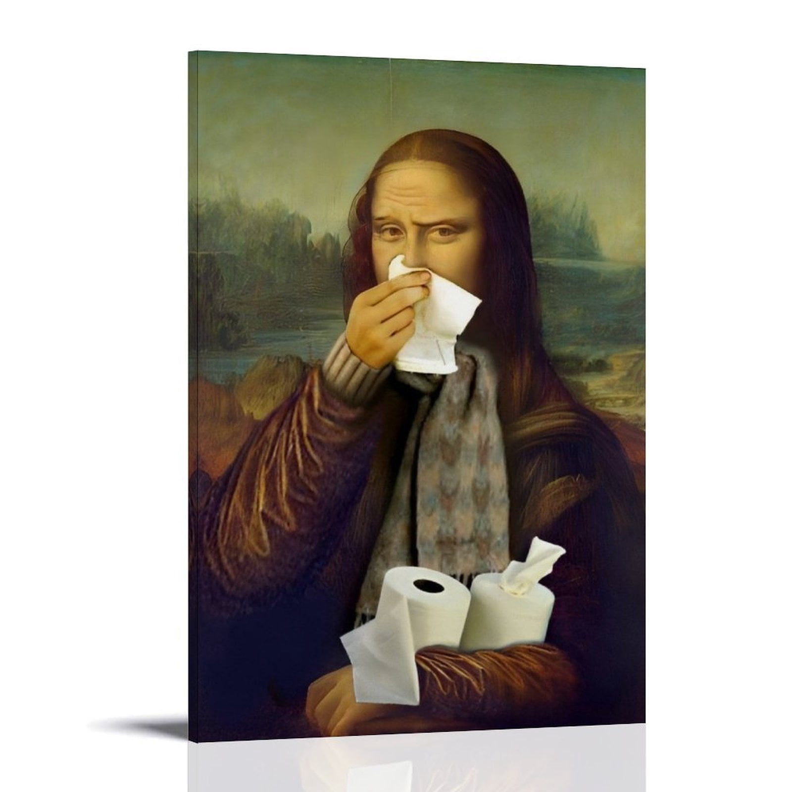Lip Wars Classic Mona Lisa Painting Bathroom Art Funny Bathroom (10 ...