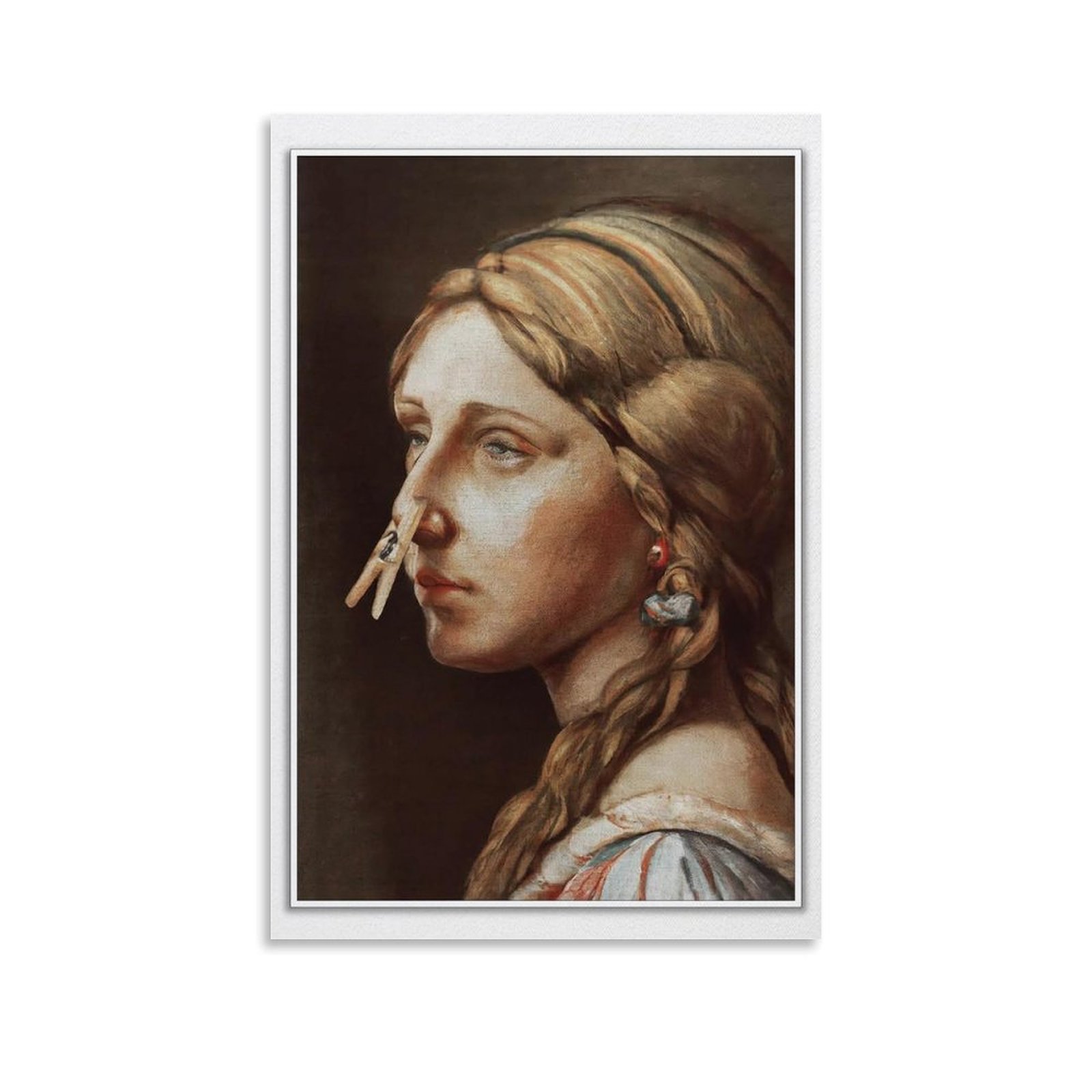 Lip Wars Classic Mona Lisa Painting Bathroom Art Funny Bathroom (6 ...