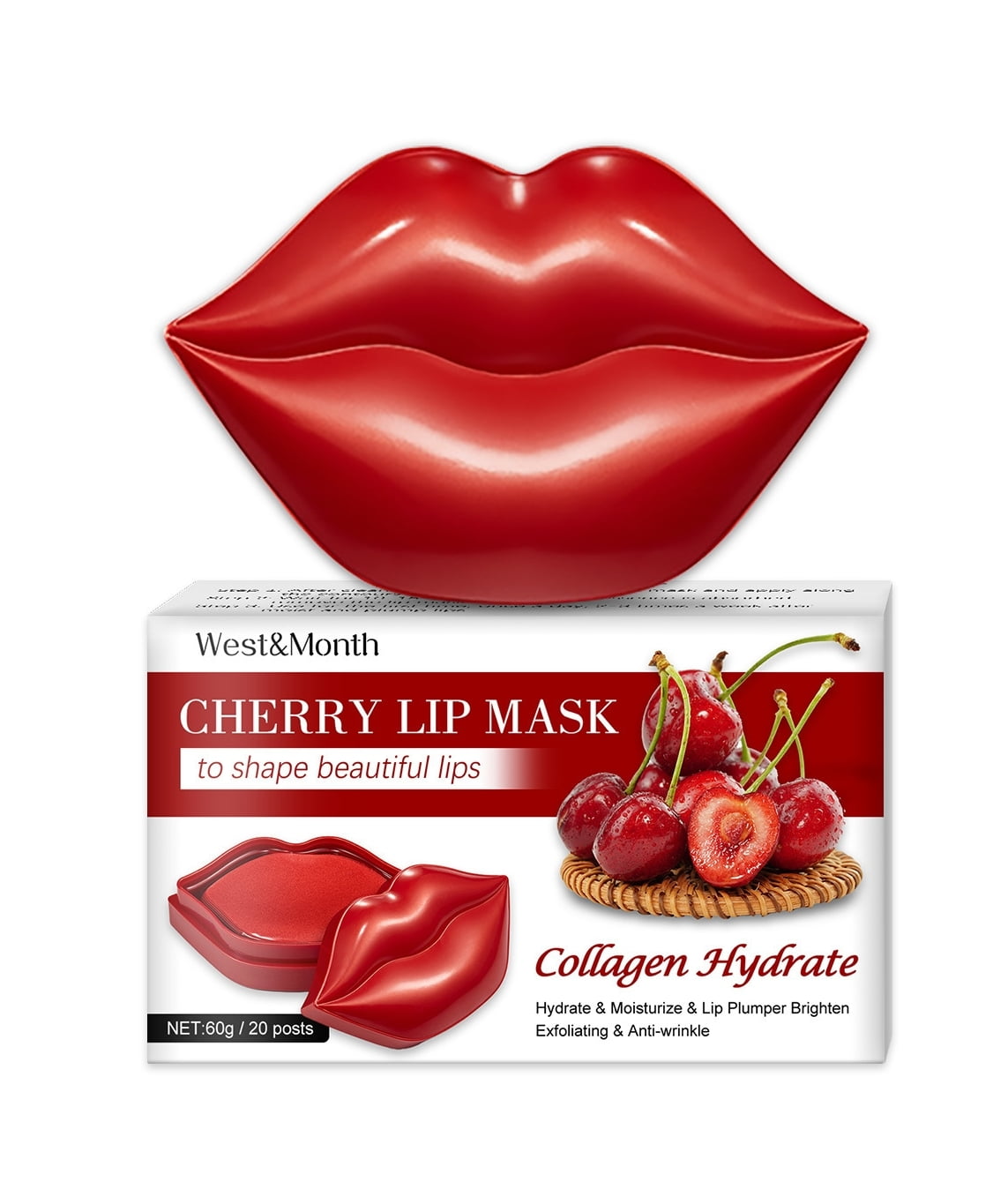 Lip mask, Collagen Moisturizing Lip Masks for Dry Lips, 20 PCS ...